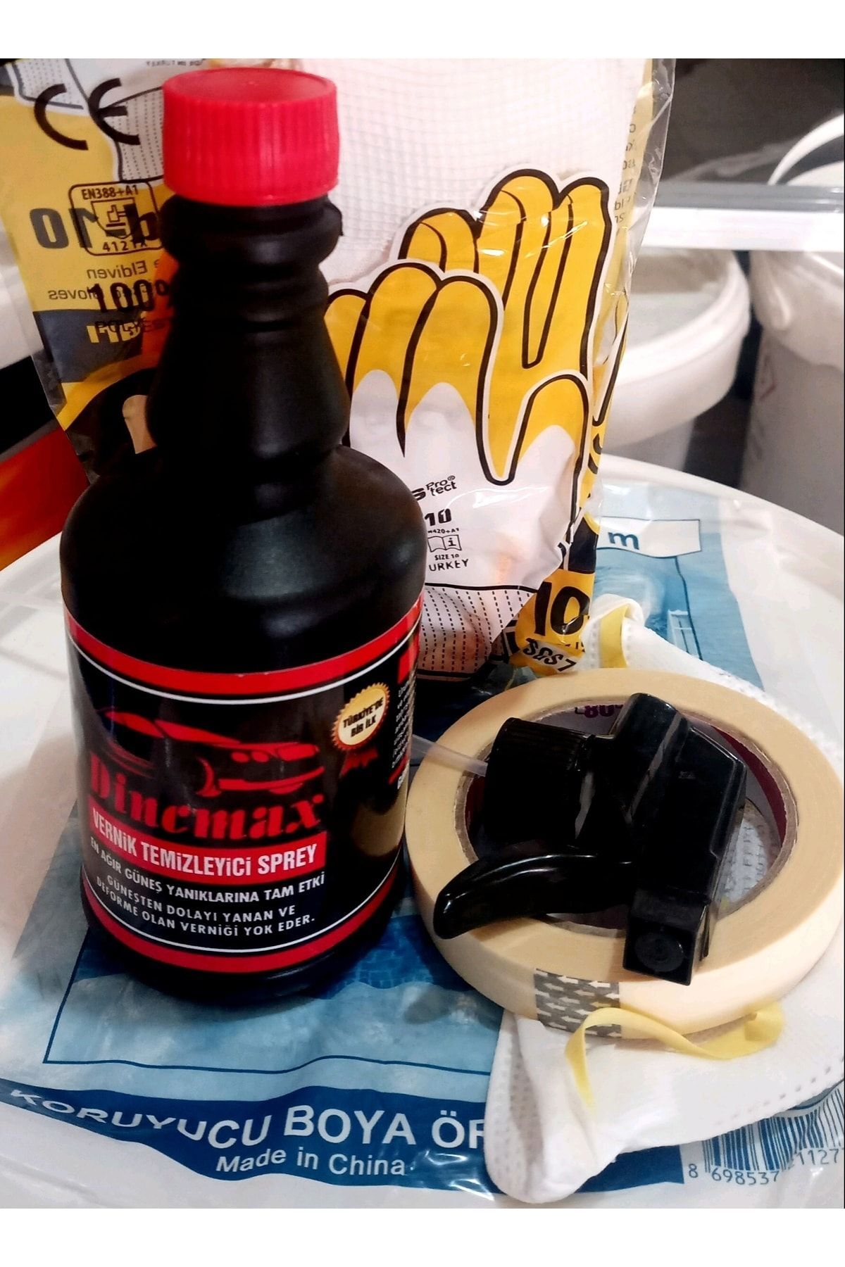 Dinçmax Vernik Sökücü Sprey 500ml Ve Kullanım Seti (hışır Naylon ...