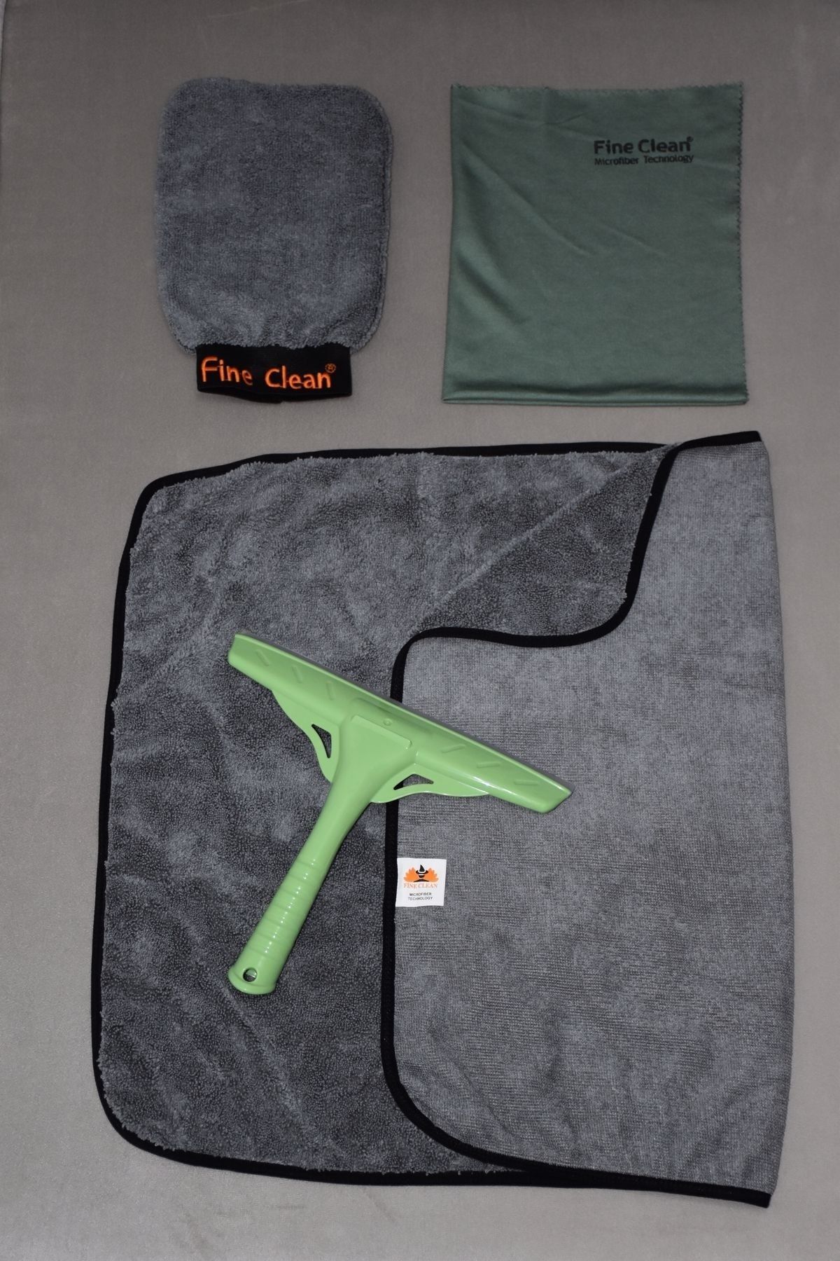 Fine Clean 4'lü Mikrofiber Oto Yıkama Kurulama Araba Silme Bezi + Cam ...