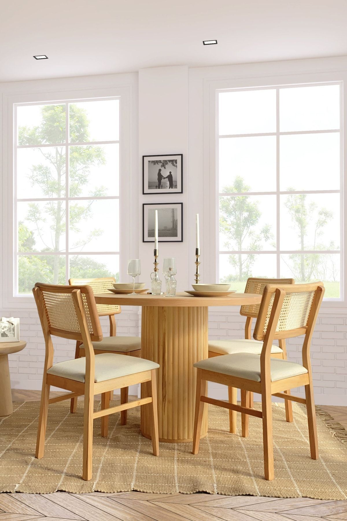 Woodenbend Bernando Masa Takımı 80x80 Fiyatı, Yorumları - Trendyol