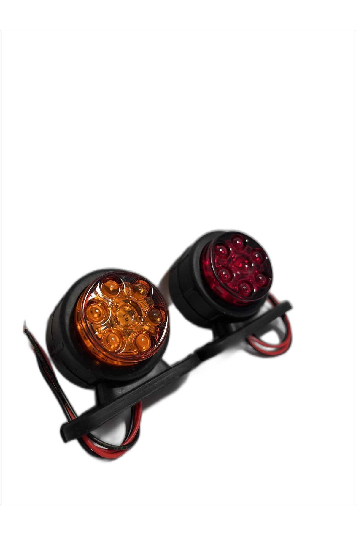 AHMET OTOMOTİV Mercekli Mini Takoz 12 Ledli Sarı-kırmızı 12v-24v Fiyatı ...