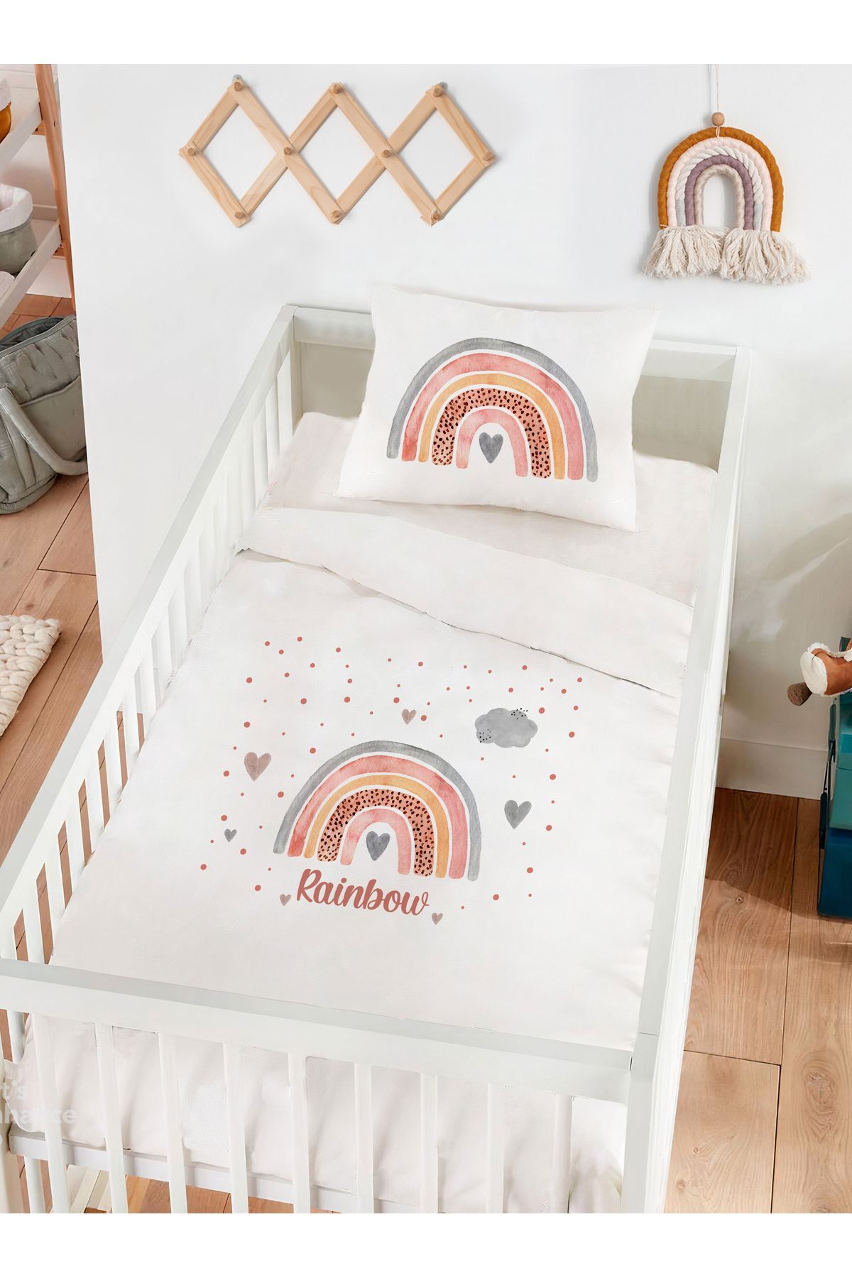 Homamia Isme Özel %100 Pamuk Bebek Nevresim Takımı Gökkuşağı Fiyatı, Yorumları - Trendyol