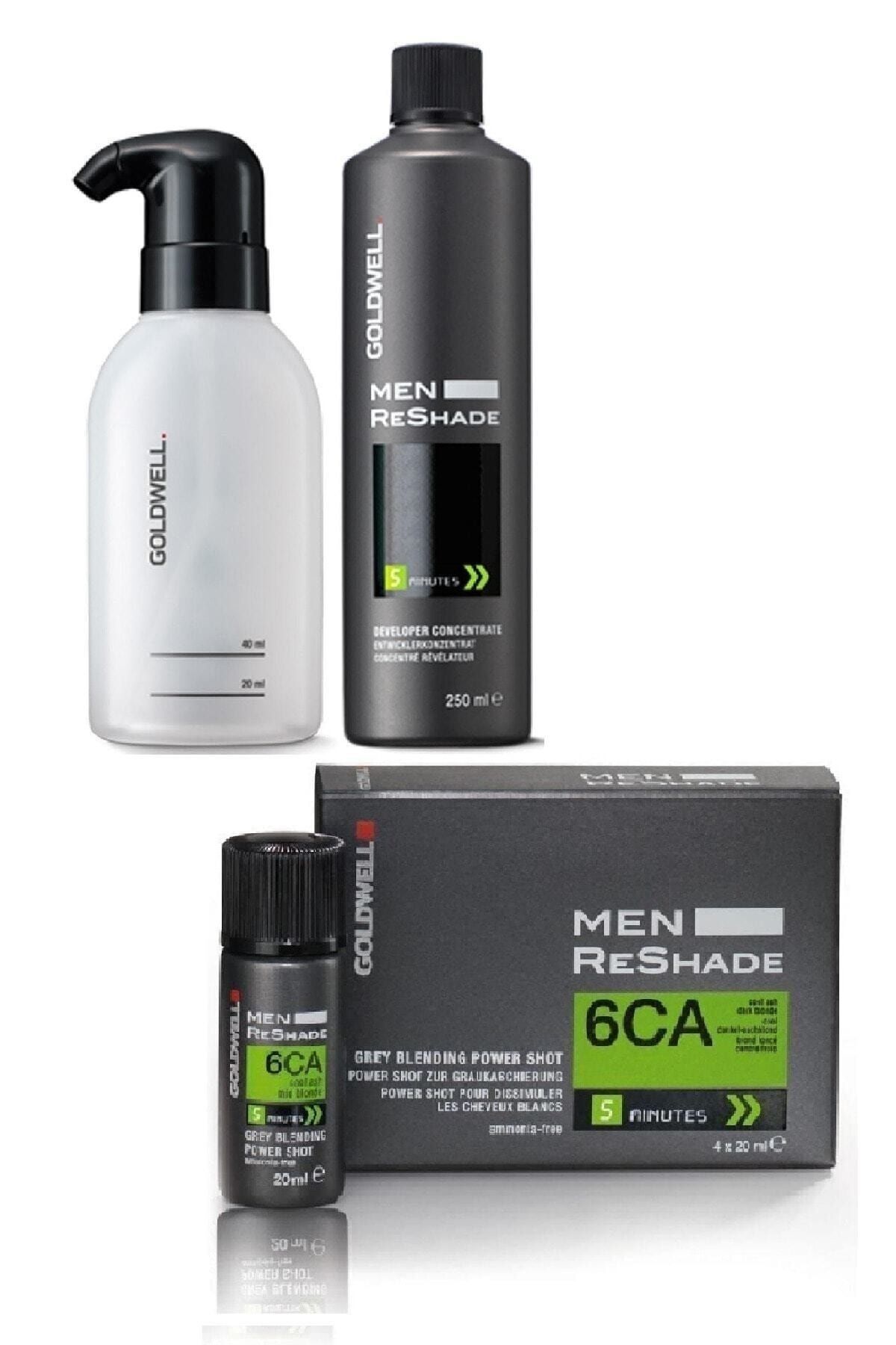 GOLDWELL Men Reshade 6ca Erkeklere Özel Köpük Boya 4x20ml + Developer ...