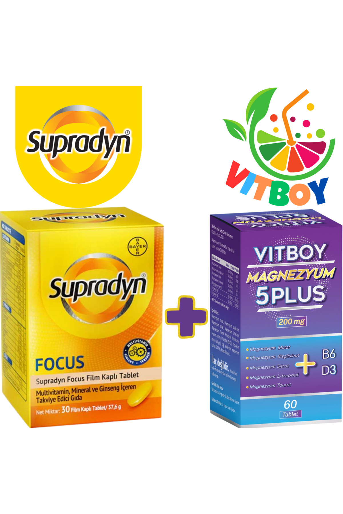 Supradyn Focus 30 Film Kaplı Tablet-Vitboy Magnezyum 5 Plus 60 Tablet 200mg Fiyatı, Yorumları ...