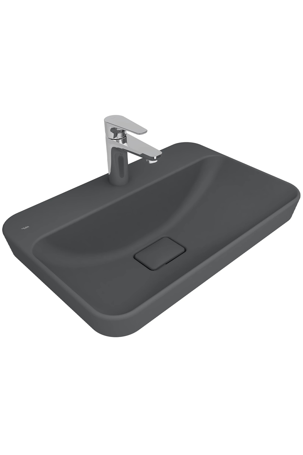 KALE 2.0 60x40 Cm Mat Antrasit-Gri Yarı Gömme Dikdörtgen LavaboFiyatı ...