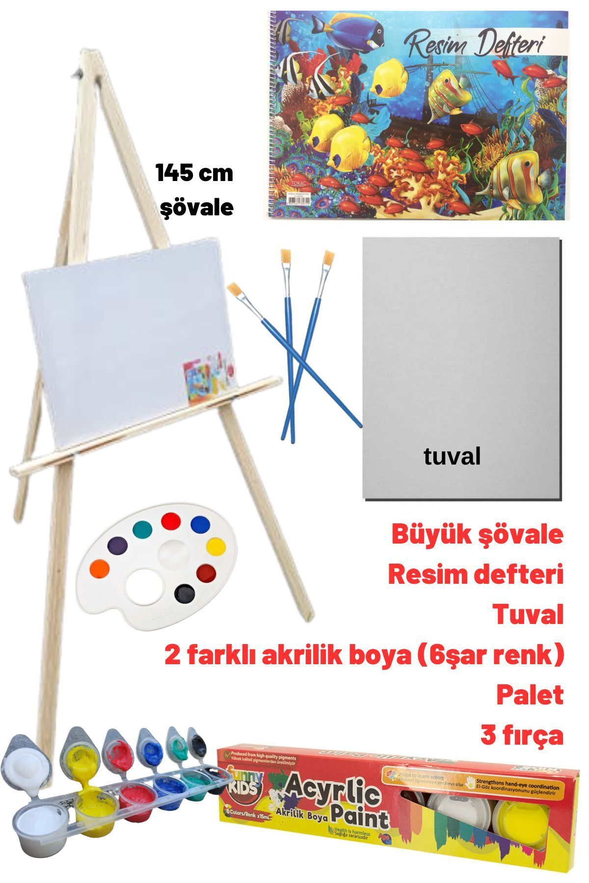 O&S Oyun ve Sanat Eğlen-Üret Şövale Resim Boyama Başlangıç Seti ...