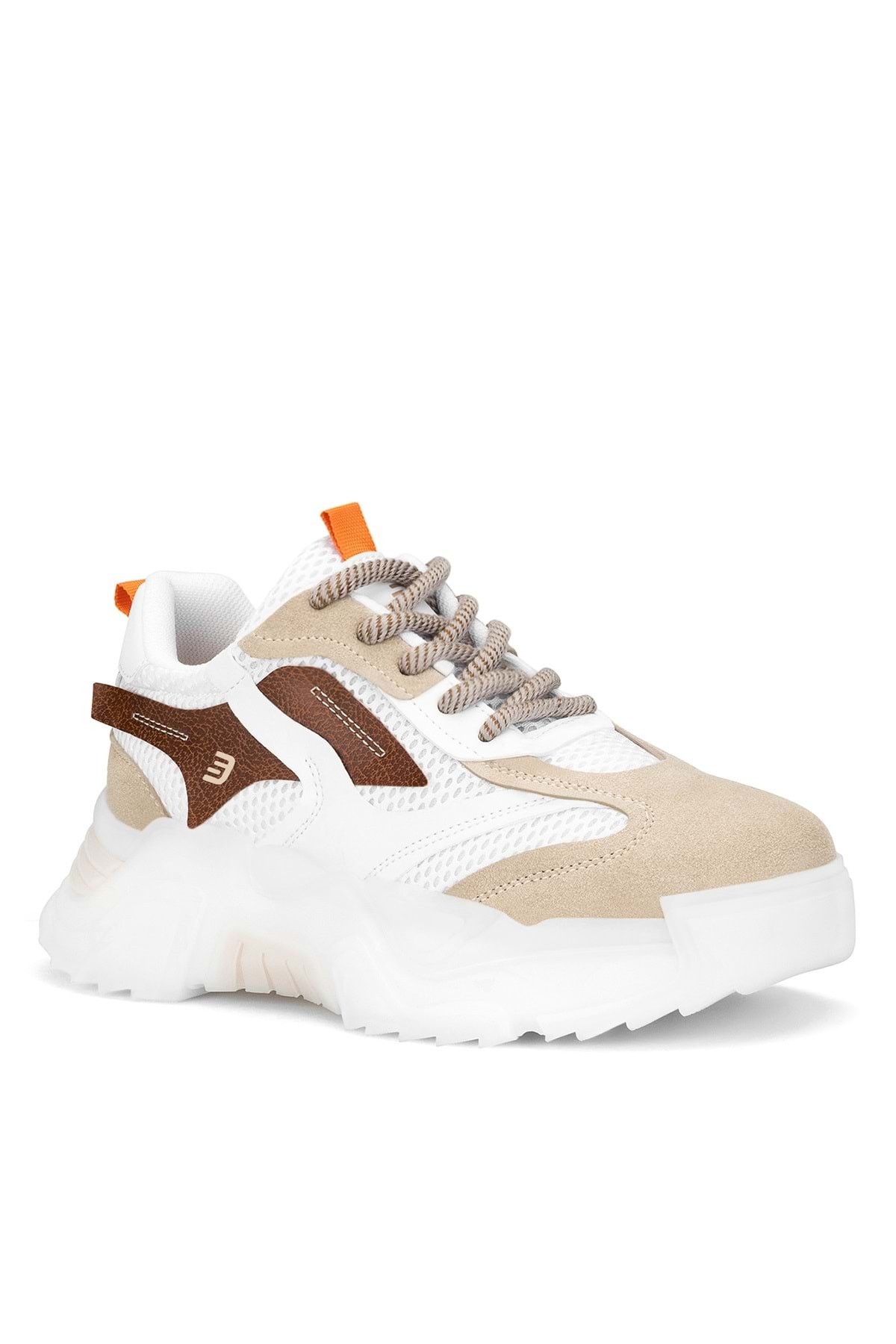 Dark Seer Cevil White Tan Women's Sneakers - New DS Model440583 - Trendyol