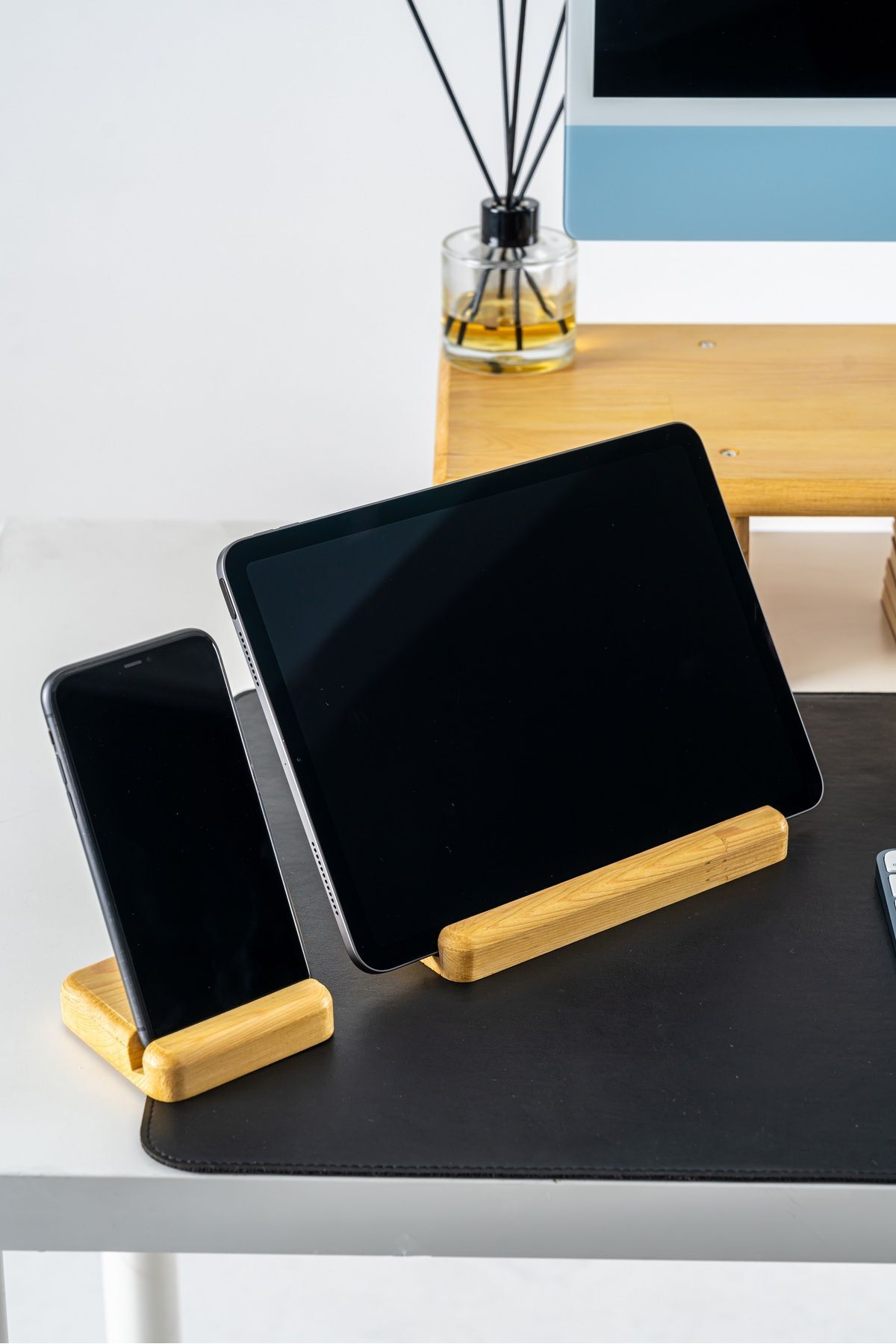 Woodsuppco Ahşap Masaüstü Organizer Masaüstü Kalemlik Organizer Ofis ...