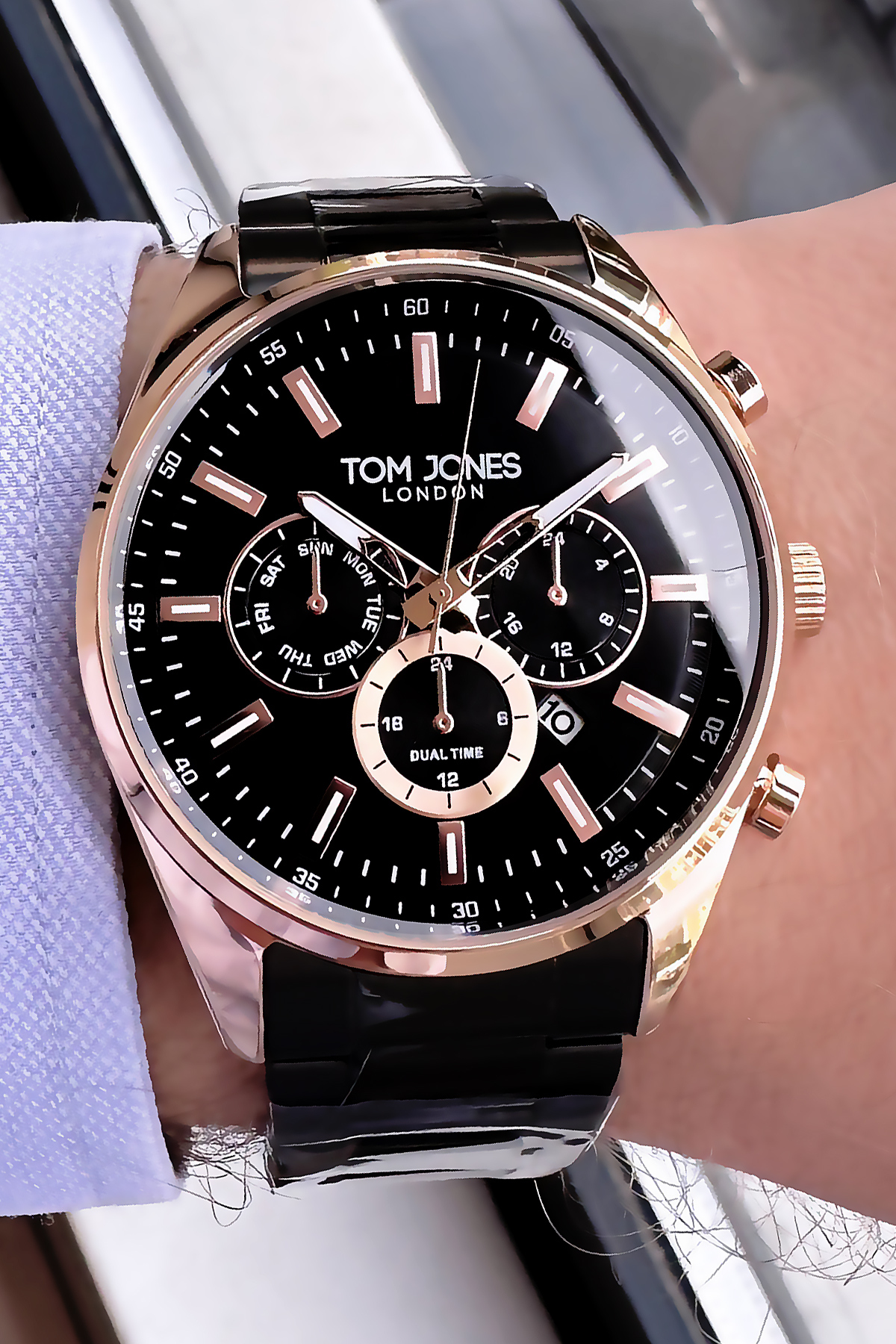 Tom Jones Erkek Kol Saati 3 Atm Su Geçirmez Siyah Renk Çelik Kordon ...