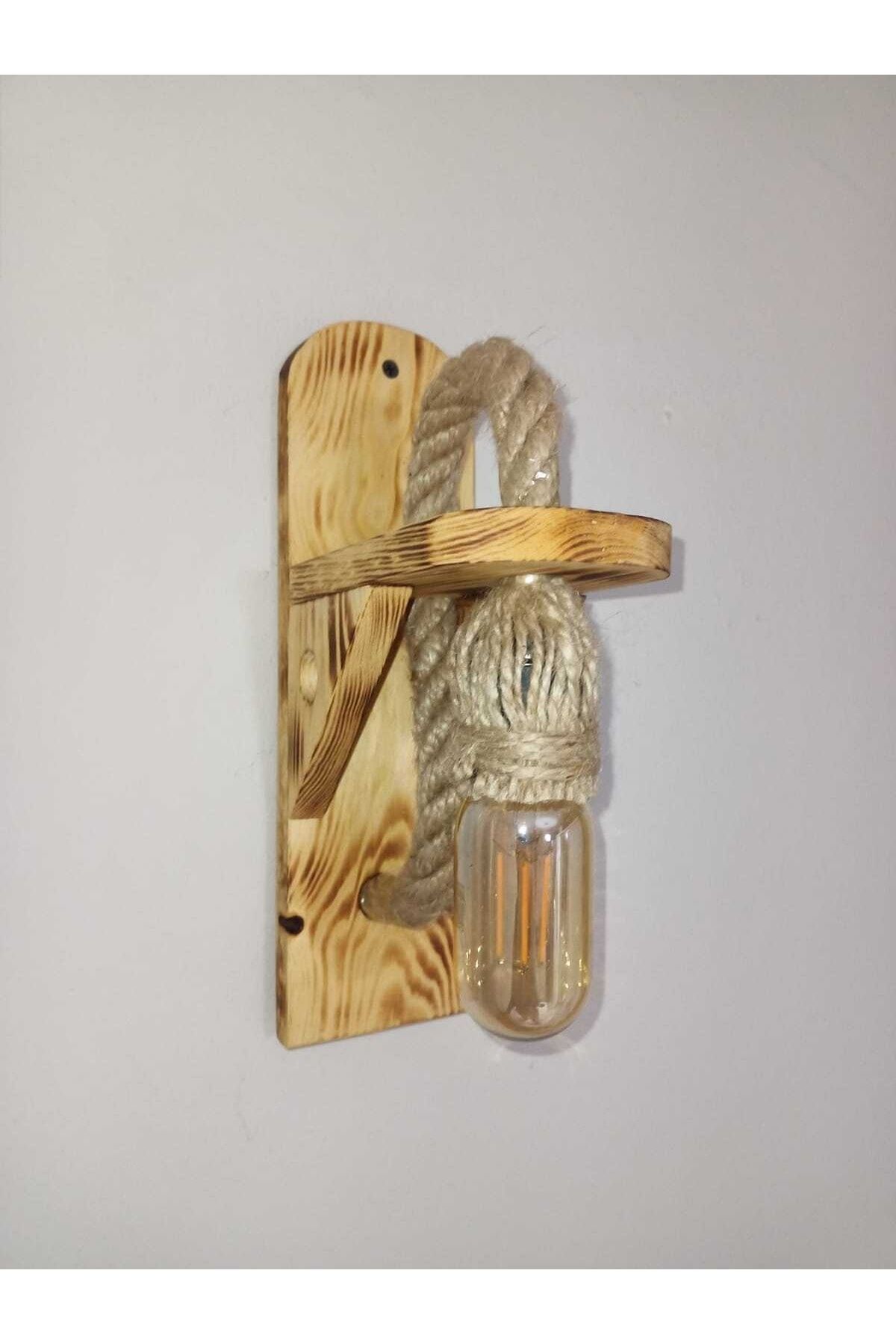 pagus Aplik Ahşap Eskitme Aplik Duvar Lambası Cafe Otel Restorant Için ...