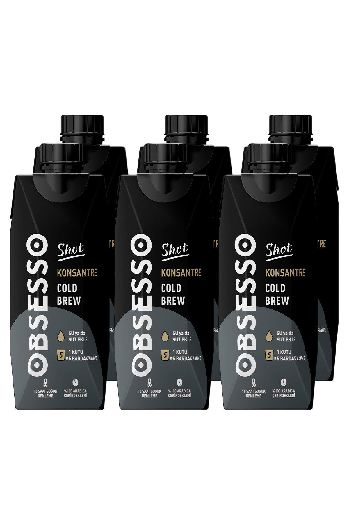 OBSESSO Shot Konsantre Cold Brew 310 ml 6 Adet - Fiyatı, Yorumları