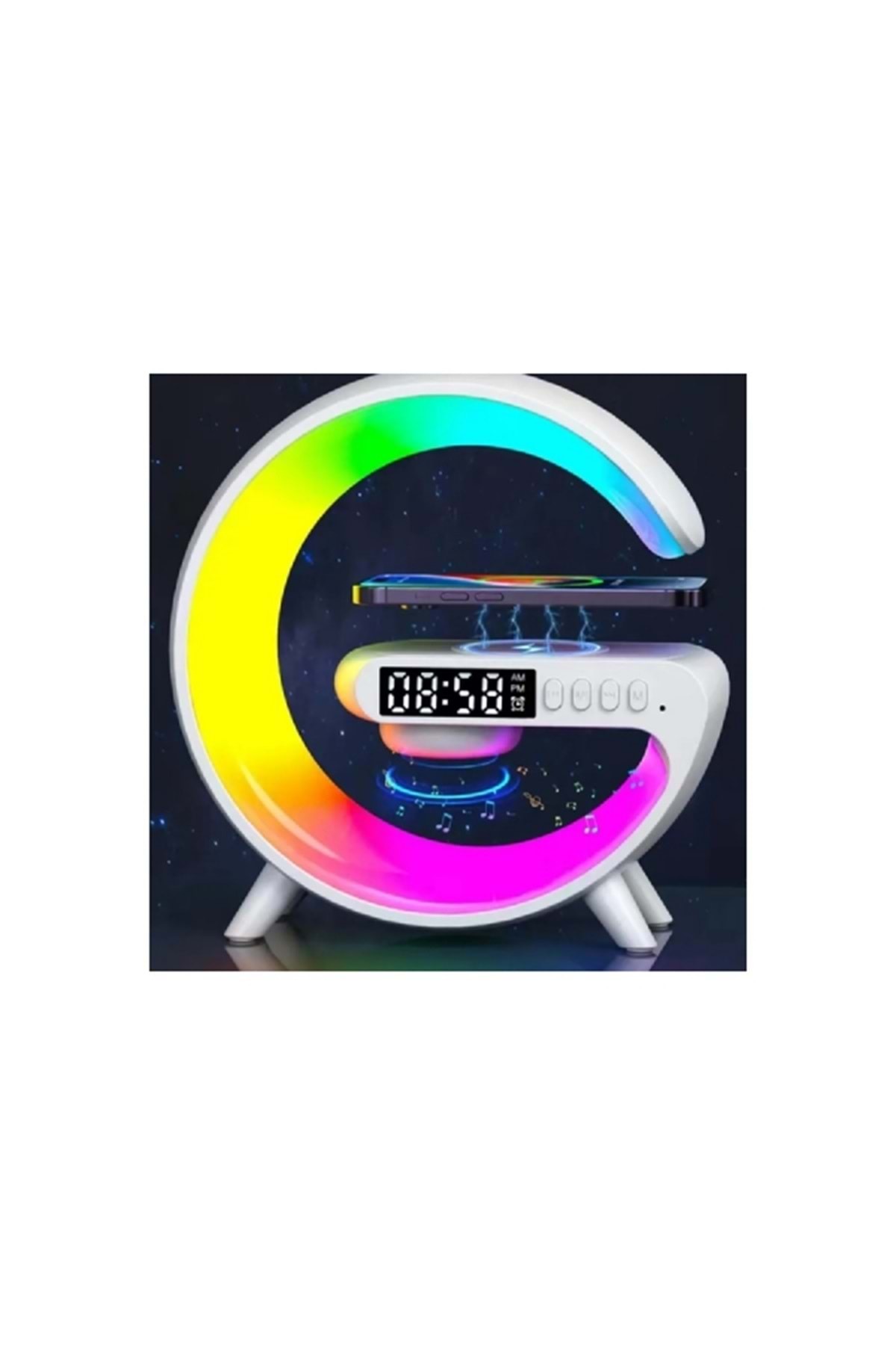 DP G63 Smart Light Sound Machine Kablosuz Şarj Hoparlör Çok Modlu Işık ...