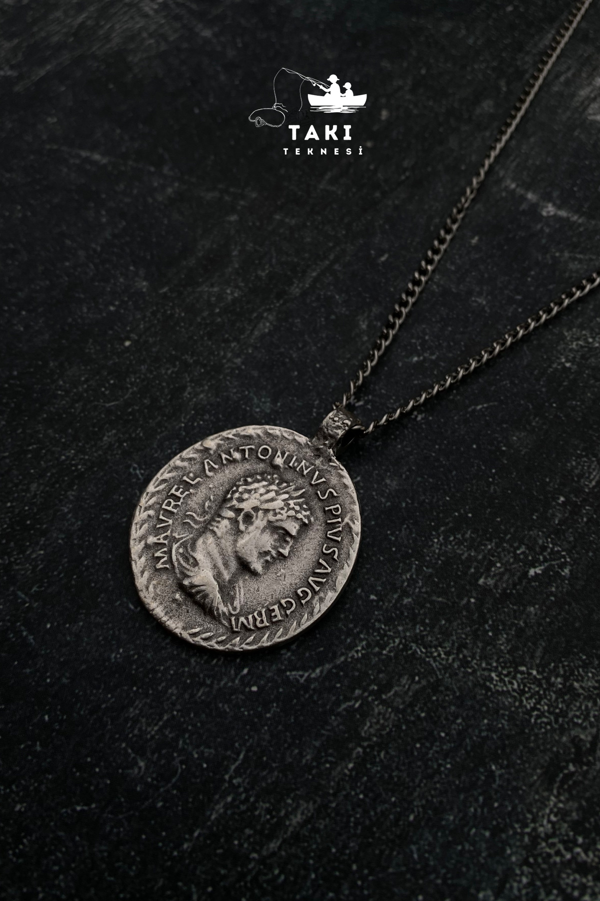 Home Gümüş Kaplama Antik Roma Sikkesi Madalyon Kolye - Fiyatı, Yorumları