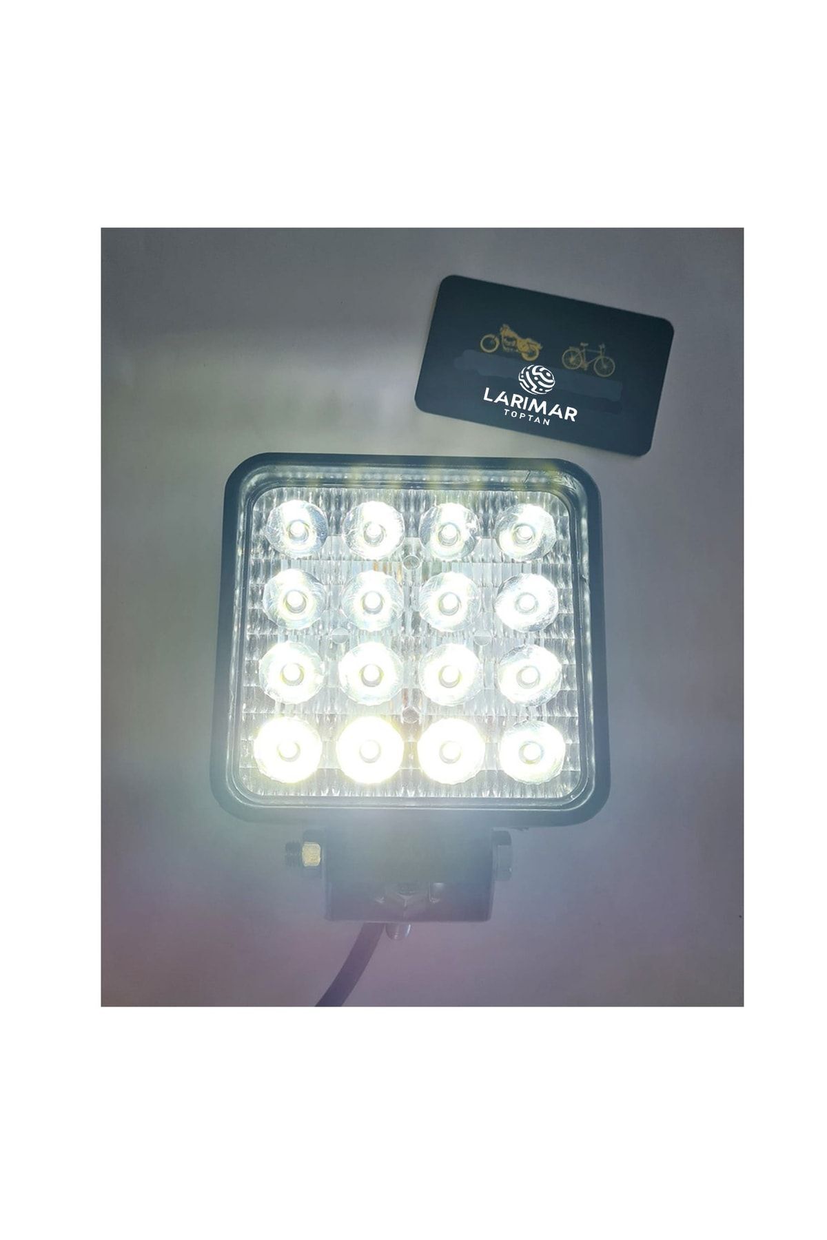 Larimar 1 Adet - 16 Led 12v / 48w Kare Beyaz Led Işık - Atv Utv Off ...