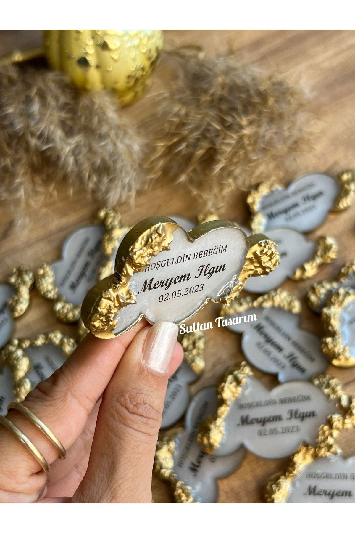 Sultan Tasarım 7 Cm - 10 Adet Bulut Söz Nişan Düğün Kız Erkek Bebek ...