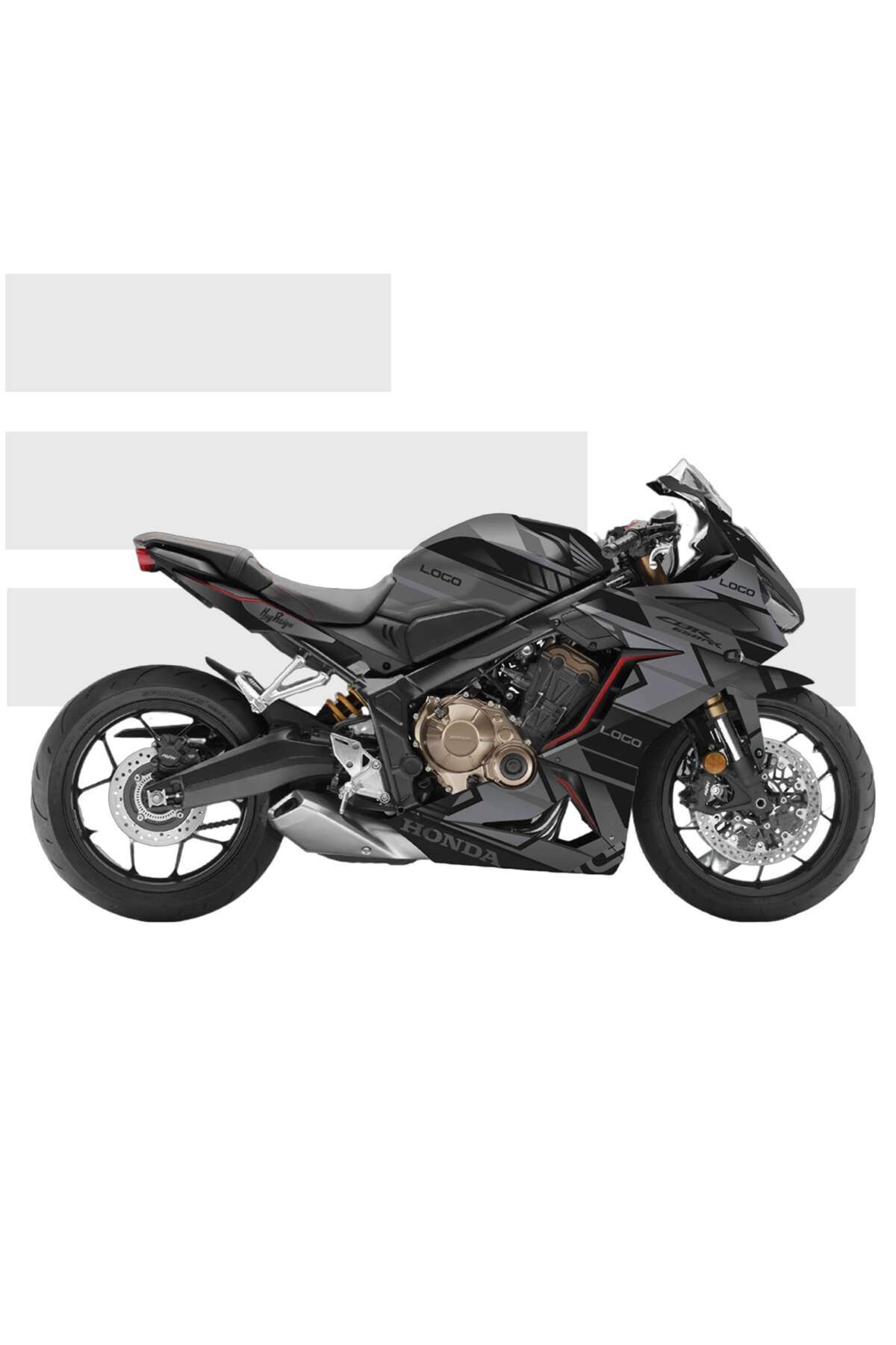 Run Grafik Shop HONDA CBR 650R HANZALA GRİ STİCKER SET FULL BODY KİT ...