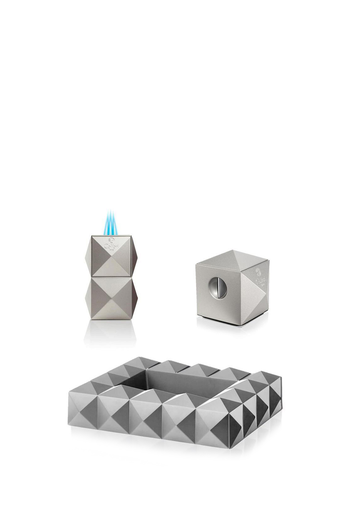 Colibri Quasar Silver Masaüstü Çakmak Kesici Küllük Puro Seti Fiyatı ...