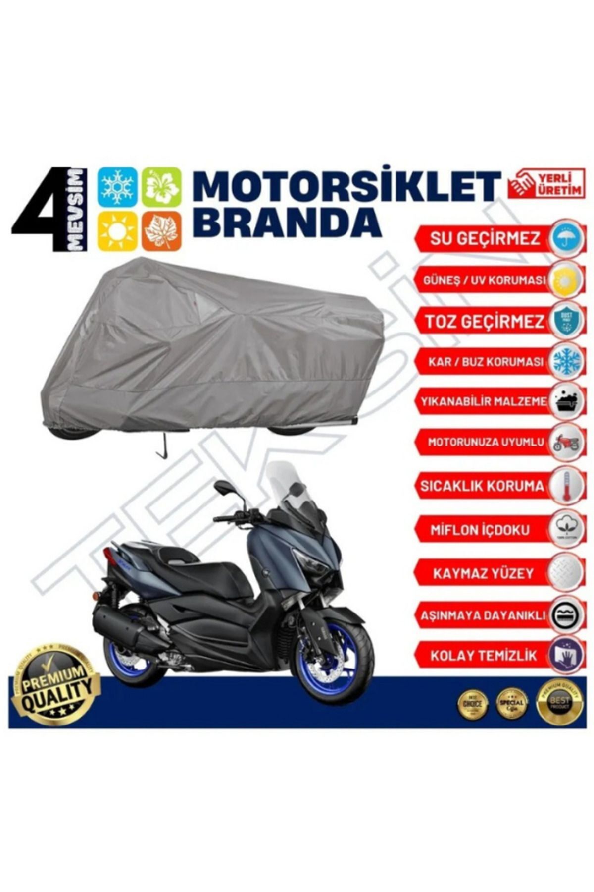 PBBP STORE Motosiklet Brandası-çadırı-örtüsü 50cc-250cc Tüm Motorlara ...