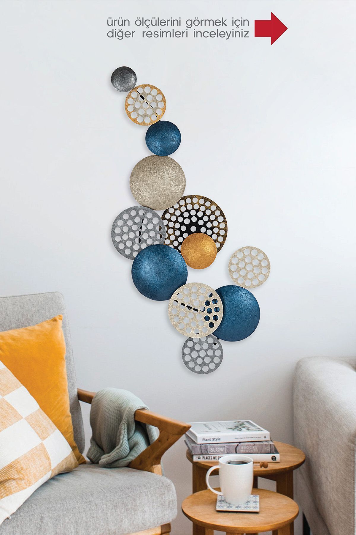 Doreline Doreart Bronte Metal Duvar Tablosu, Ev Ofis Duvar Panosu (mavi-2) - Fiyatı, Yorumları