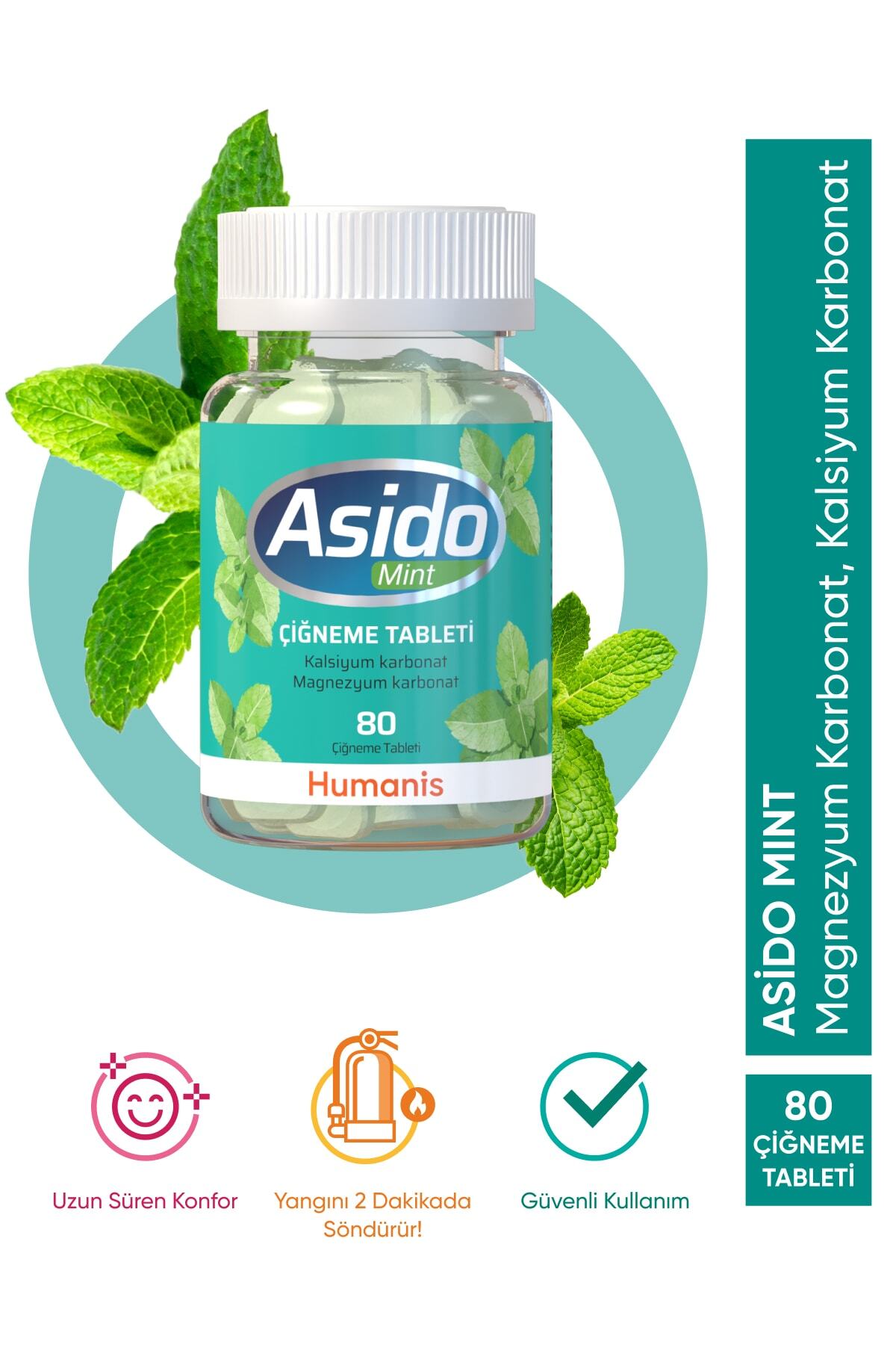 ASİDO Mint 80 Çiğneme Tableti Fiyatı, Yorumları - Trendyol