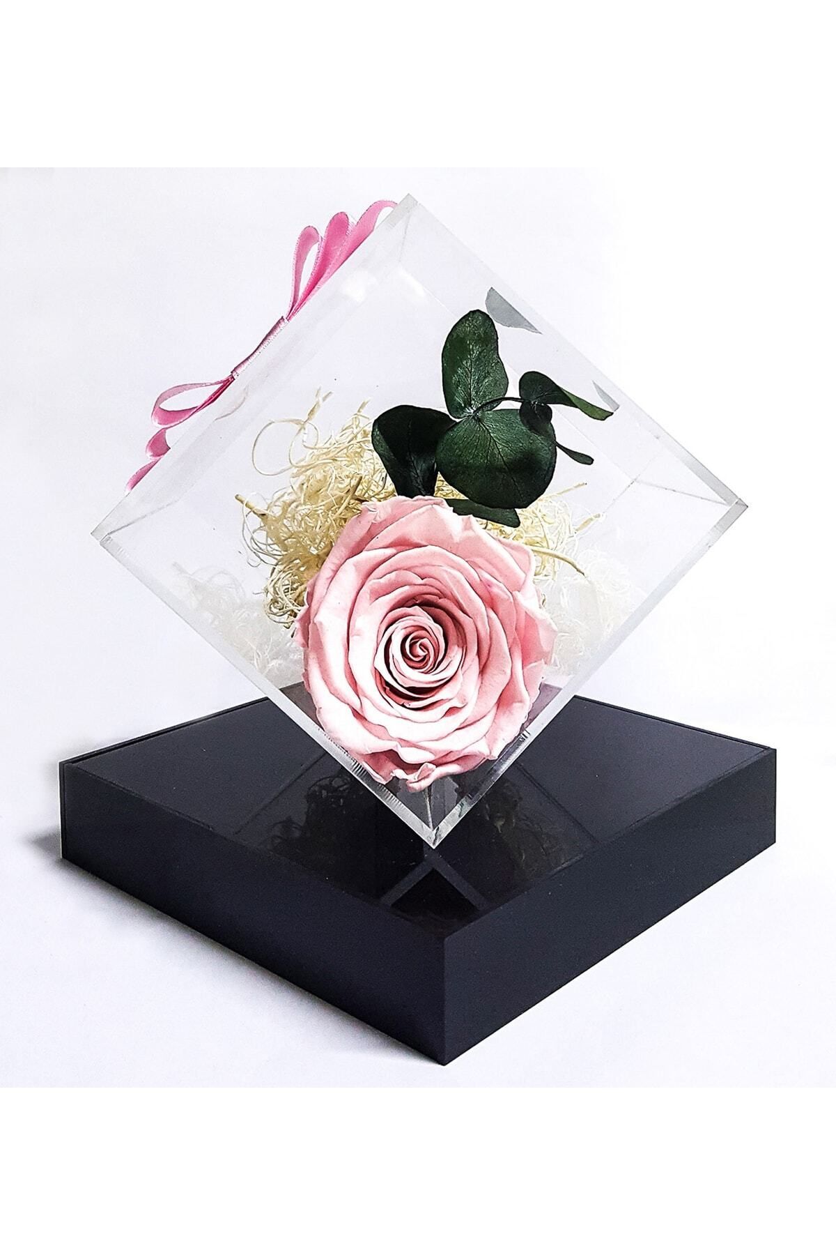 Genel Markalar Ruby Pembe Solmayan Gül & Okaliptus Sus Esyalari Masa ...