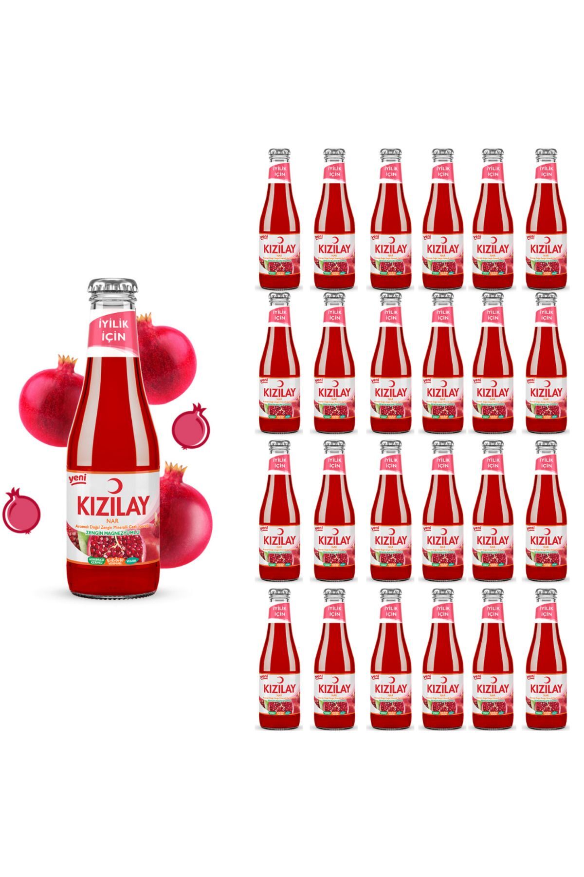 Kızılay KIZILAY MADEN SUYU DOĞAL NAR AROMALI 200 ML X 24 ADETFiyatı ...