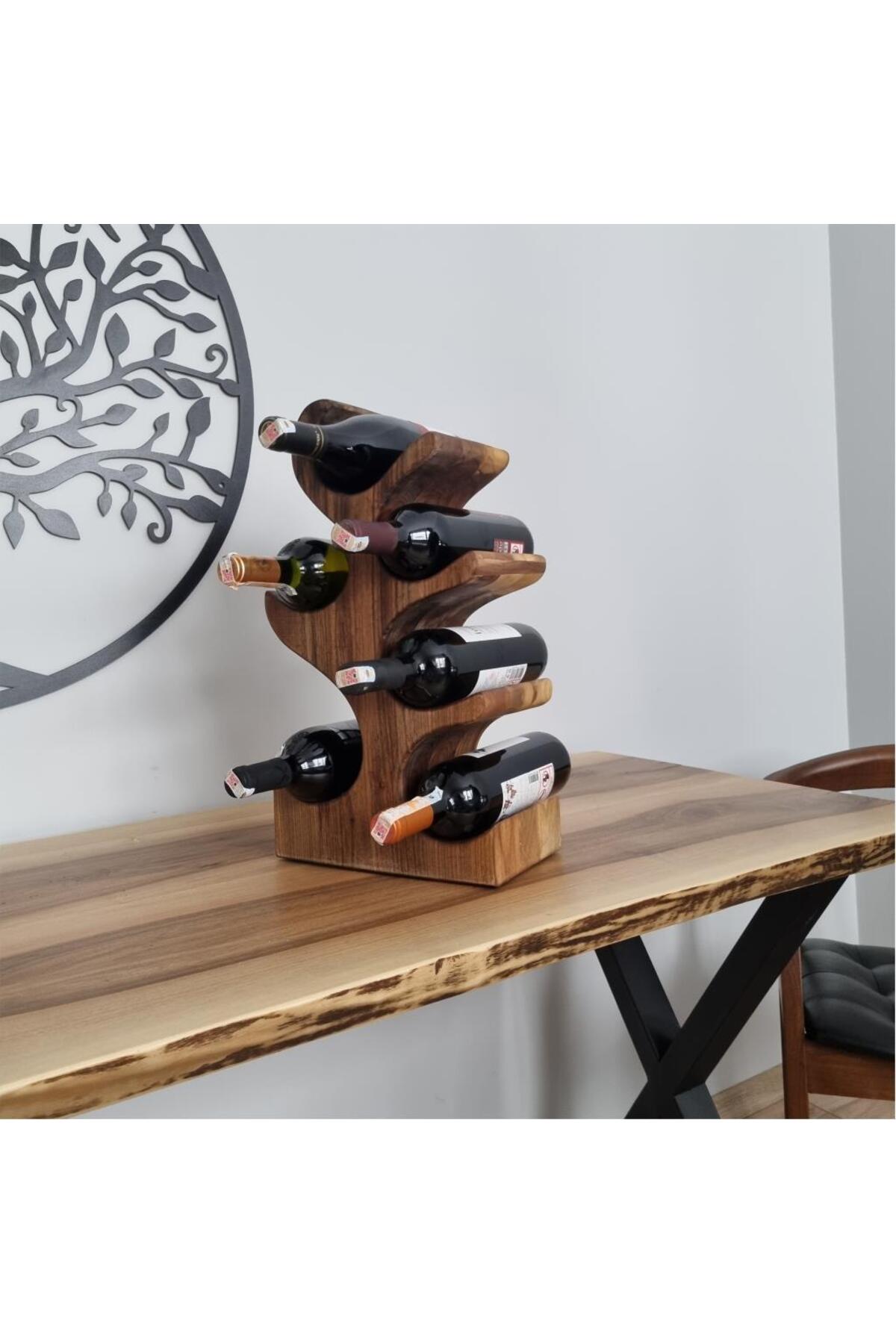 veraART Ceviz Ağacı Ahşap Şaraplık 6 Şişe Için Fiyatı, Yorumları - Trendyol