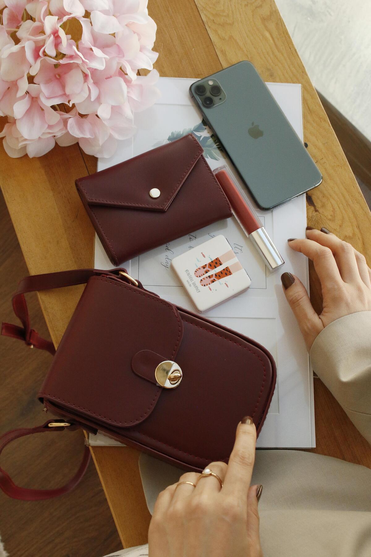 KOMBİNOLOJİ Bordo Mini Pinterest Bag Fiyatı, Yorumları - Trendyol