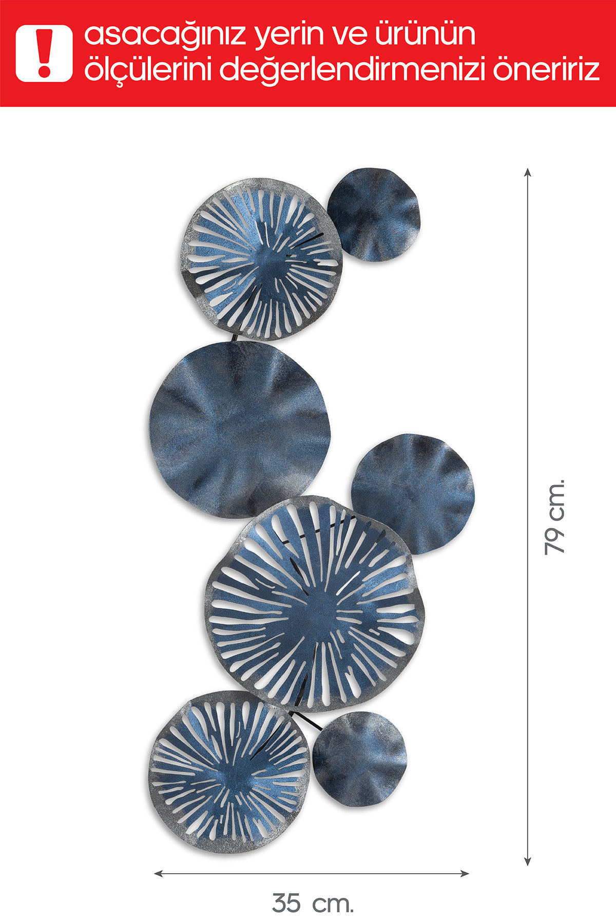 Doreline Doreart Astrid Metal Duvar Tablosu, Ev Ofis Duvar Panosu (mavi) - Fiyatı, Yorumları
