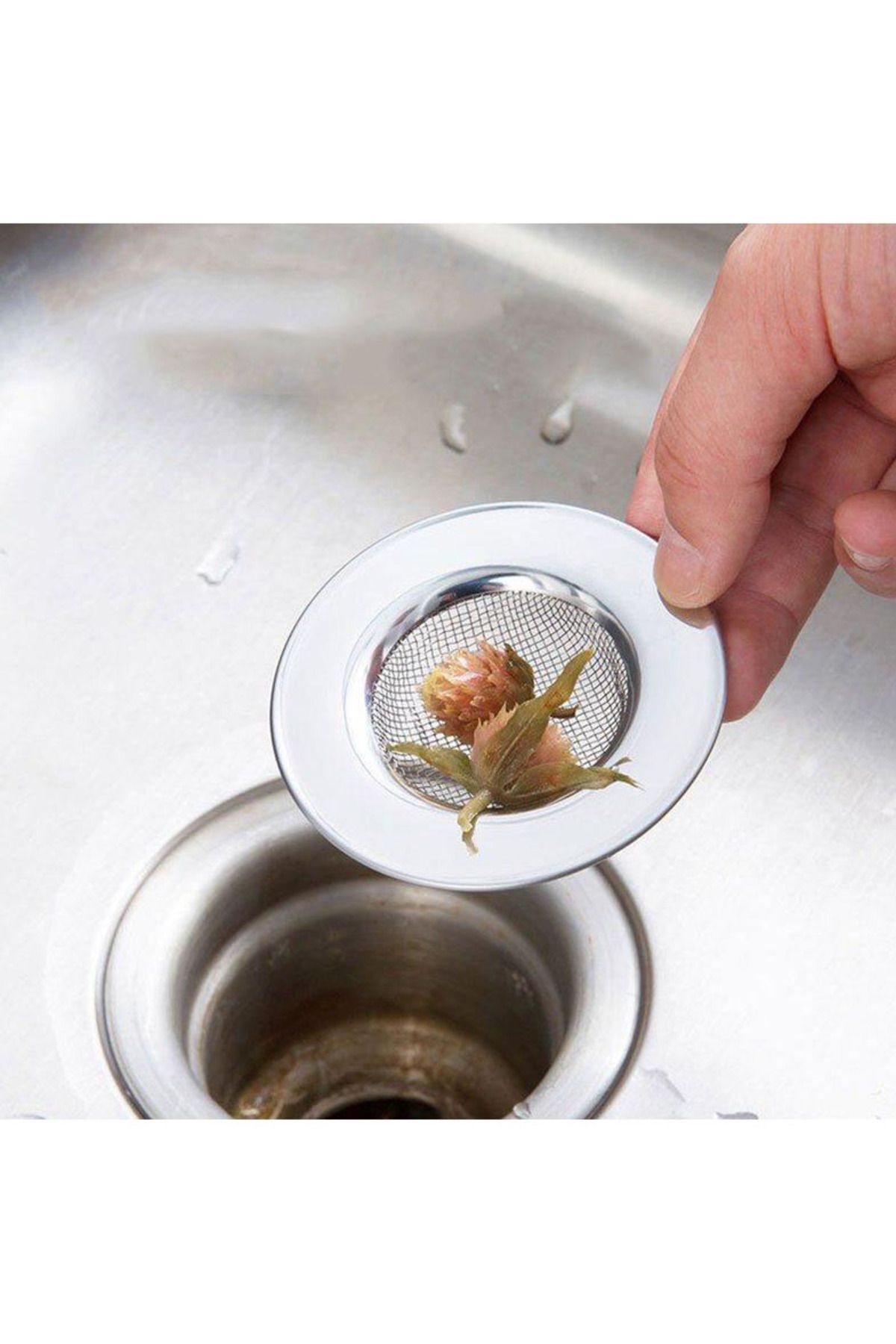 EkoStore 2 Adet Paslanmaz Çelik Mutfak Lavabo Süzgeci Evye 7 Cm ...