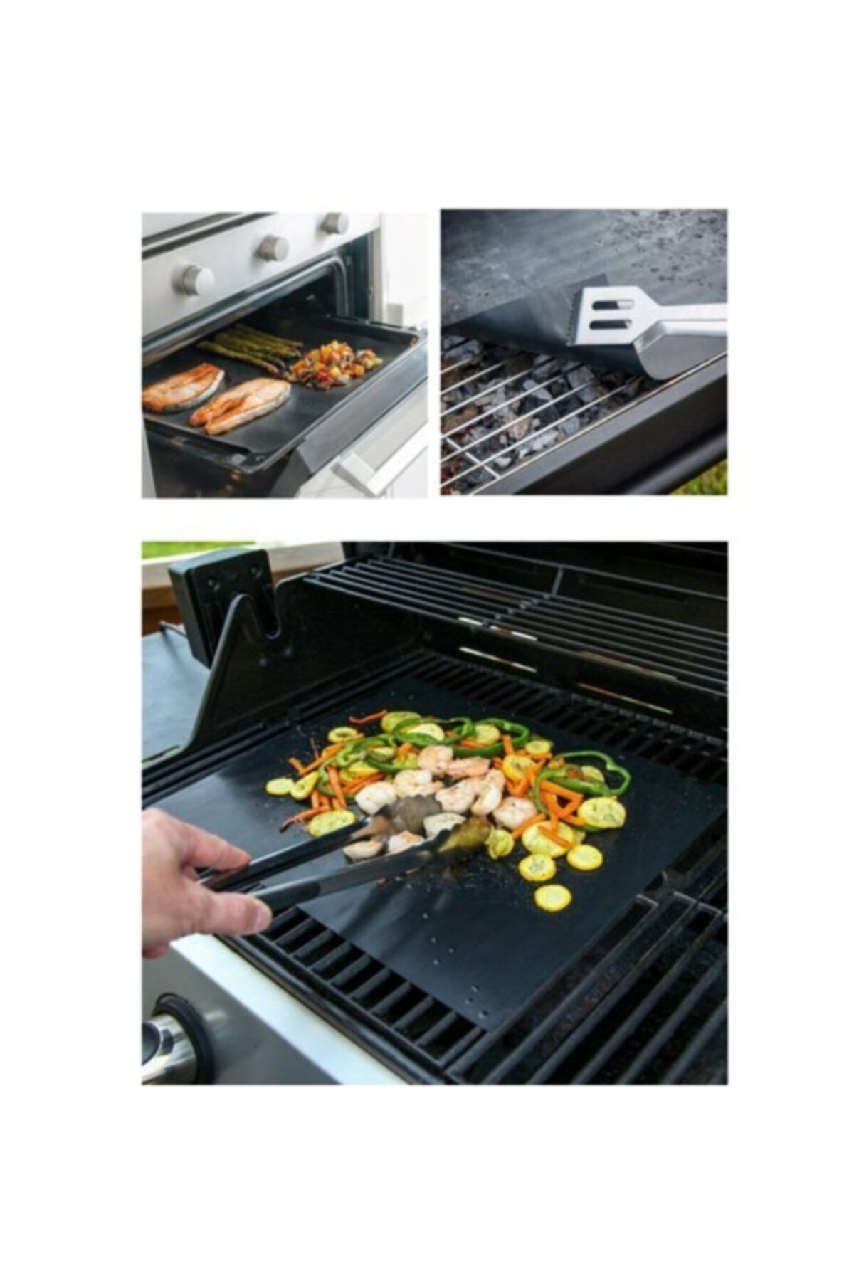 Horiyoshi Yoshi Copper Grill Mat Yanmaz Yapışmaz Grill 2 Adet Barbekü ...