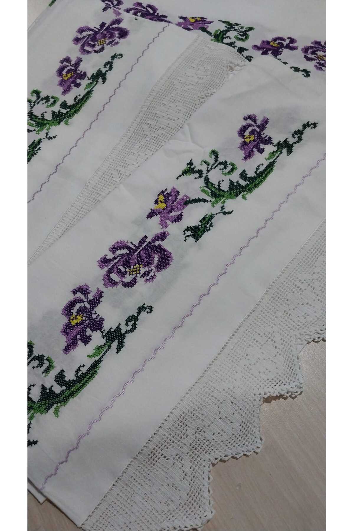 Papatyam El Örgüsü 2 Etek 2 Yastık Dantel/ El İşi Eski Dantel /El İşi ...