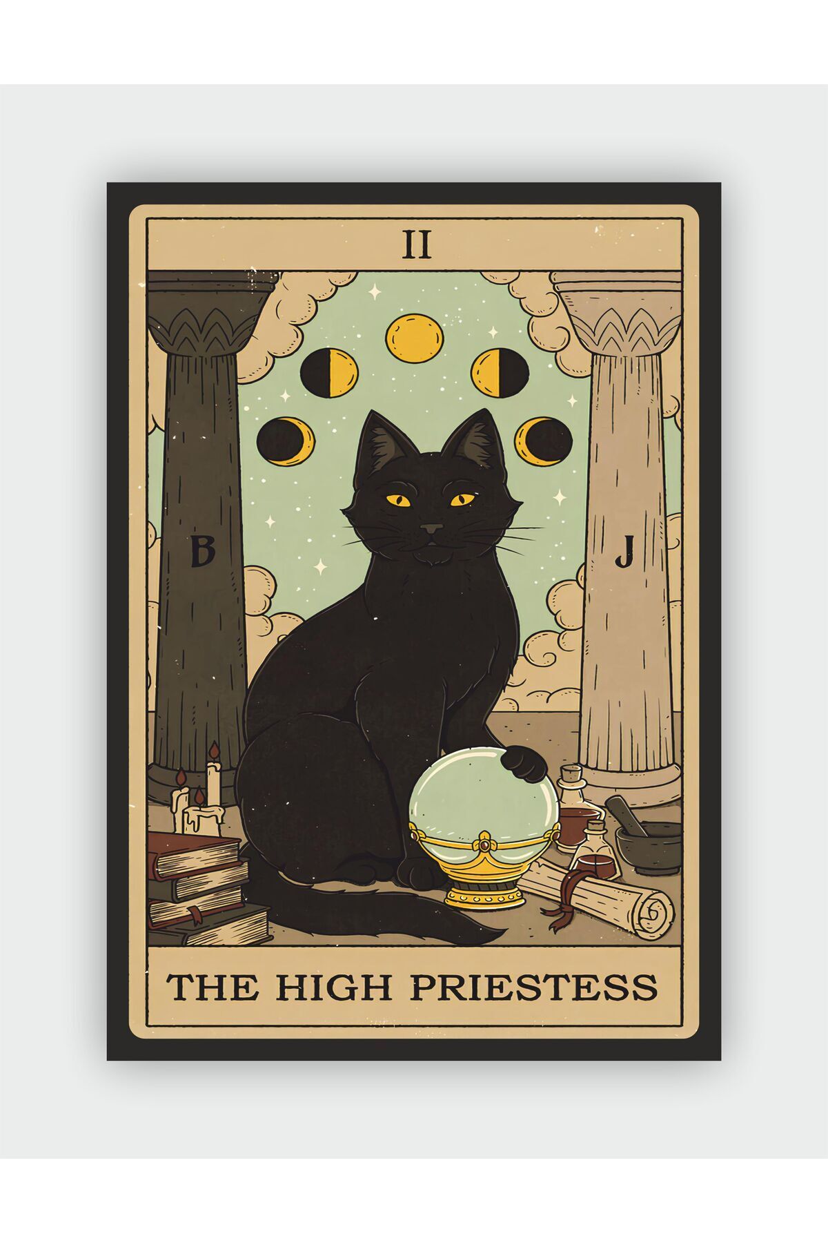 fırsatlar diyarı The High Priestess - Azize Tarot Kartı Vintage Duvar ...