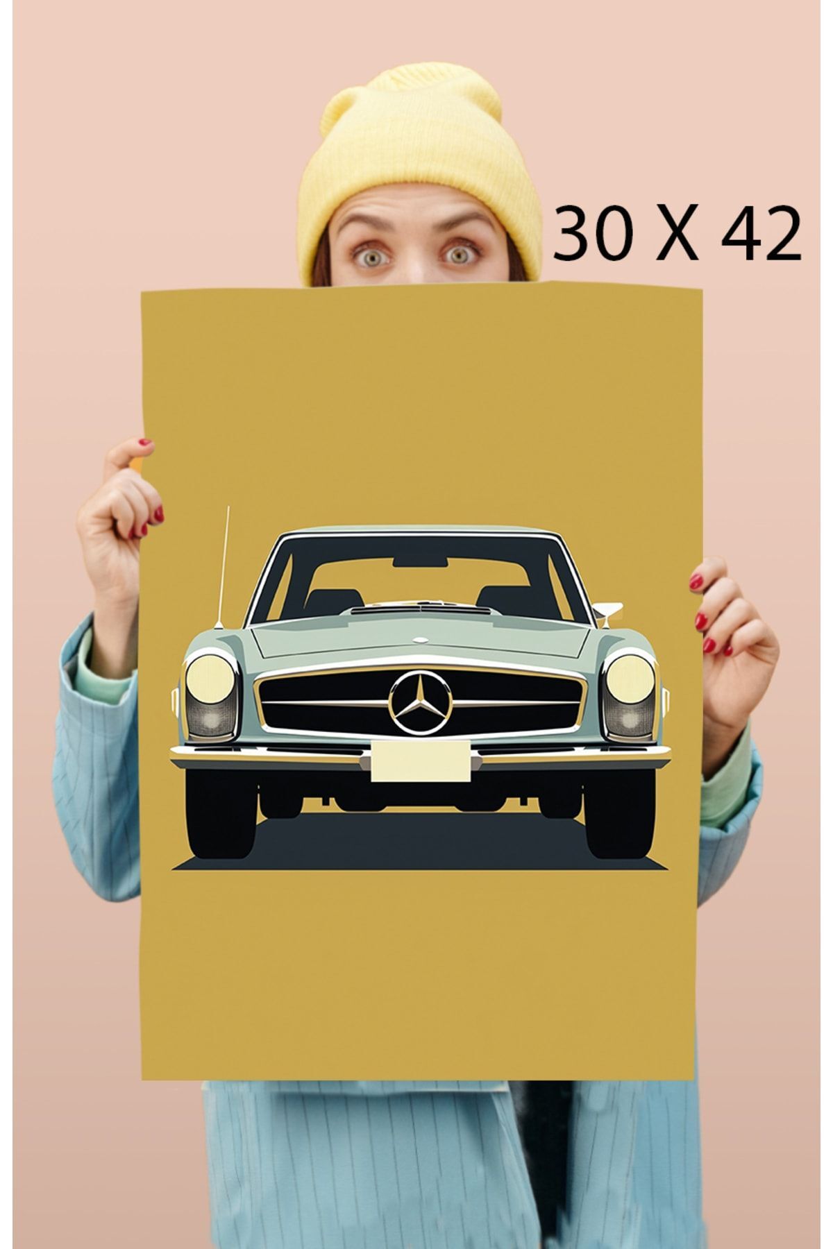 Luna Marissa Mercedes Poster - Frameless Glossy Paper Car Poster - Trendyol