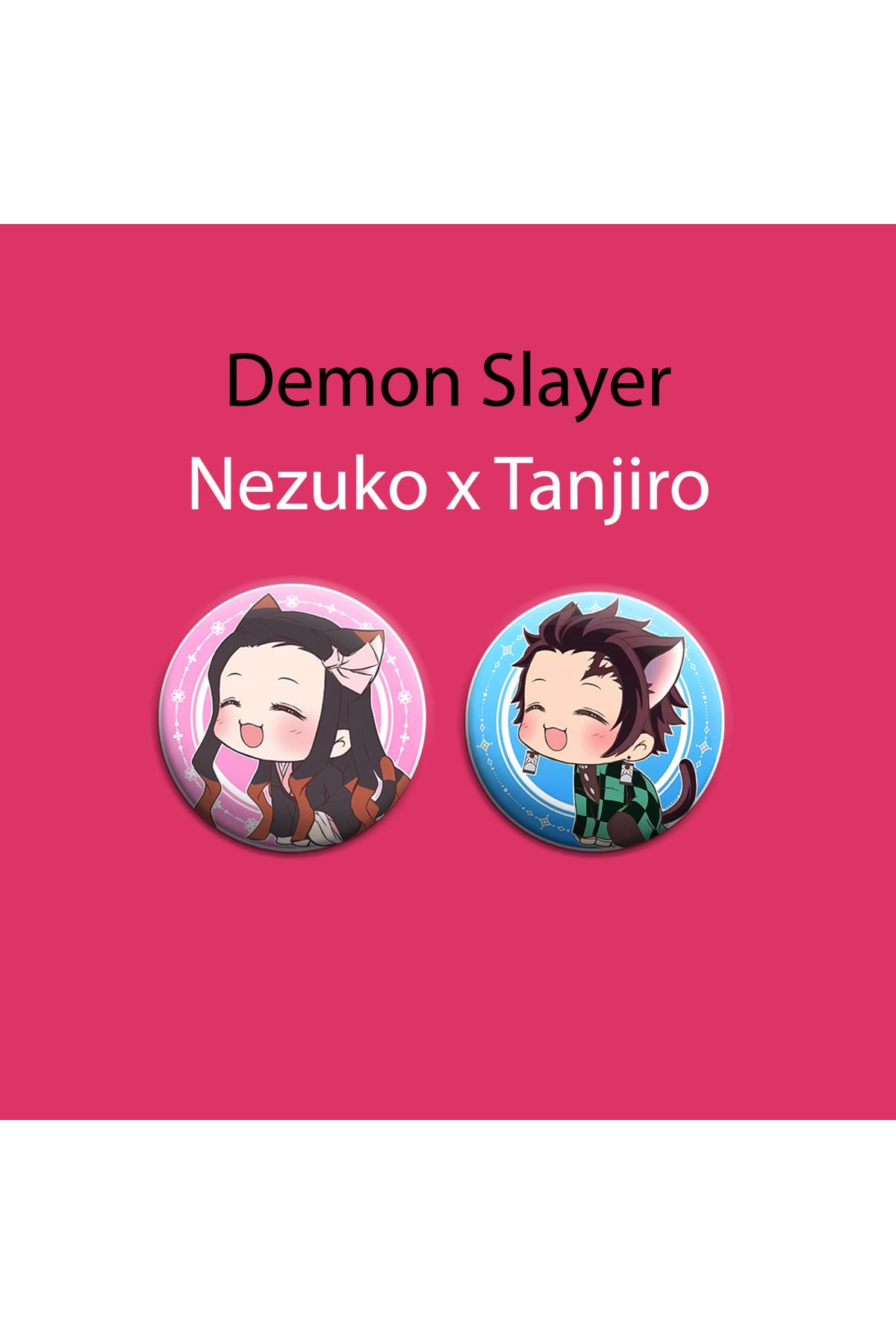 Akumastik Demon Slayer Nezuko X Tanjiro 2 Adet Rozet Set İğneli Buton Rozet Seti Fiyatı