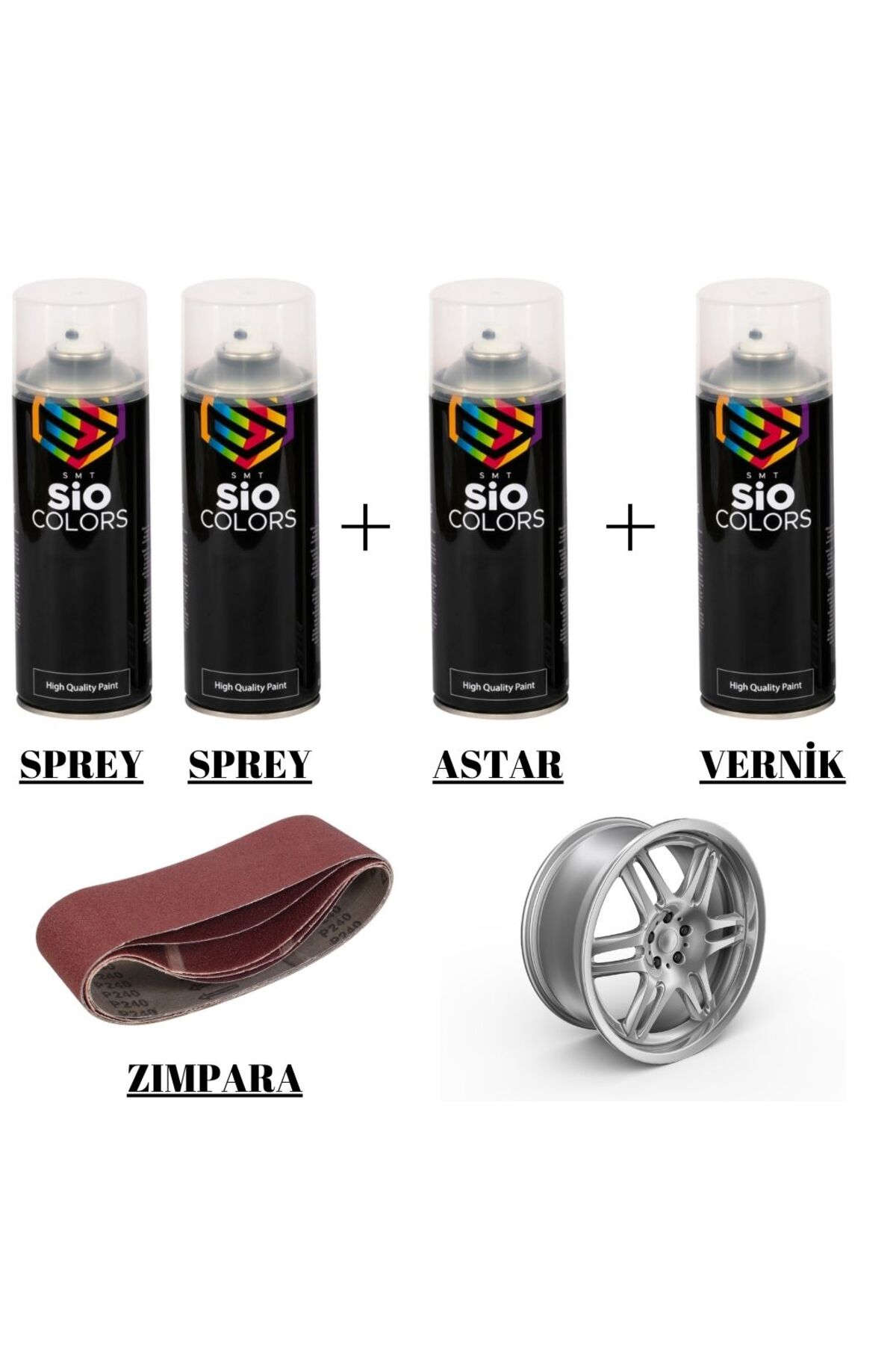 sıocolors JANT BOYA SETİ ÖZEL YAPIM AKRİLİK ENDÜSTRİYEL SPREY BOYA 400 ML Fiyatı, Yorumları ...