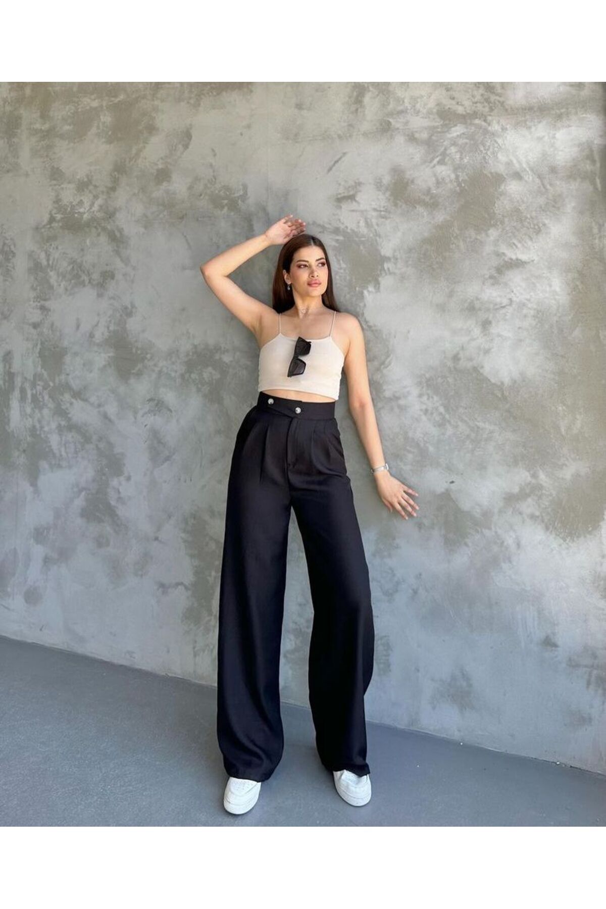 binoi Çift düğmeli palazzo pantolon Fiyatı, Yorumları - Trendyol