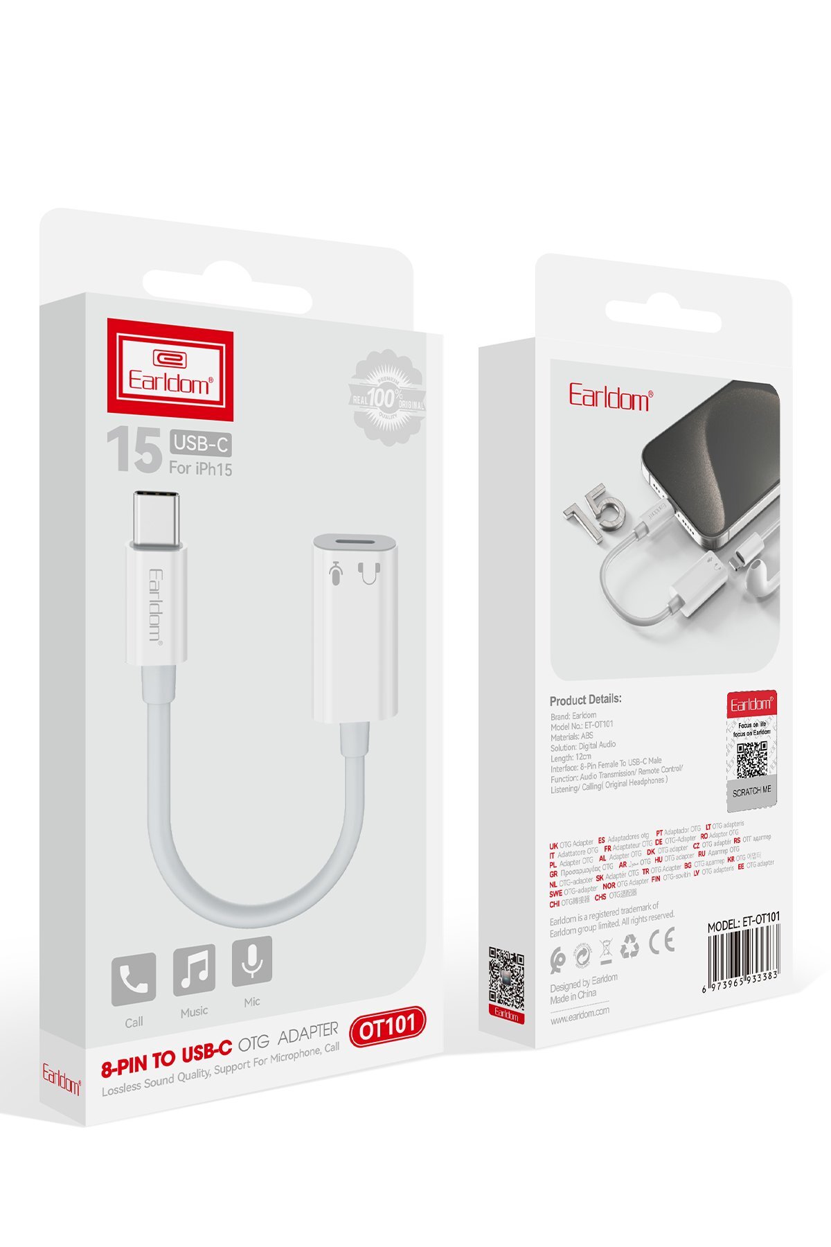 NewFace Earldom OT101 iPhone 15 Serisi ile Uyumlu Type-C to Lightning ...