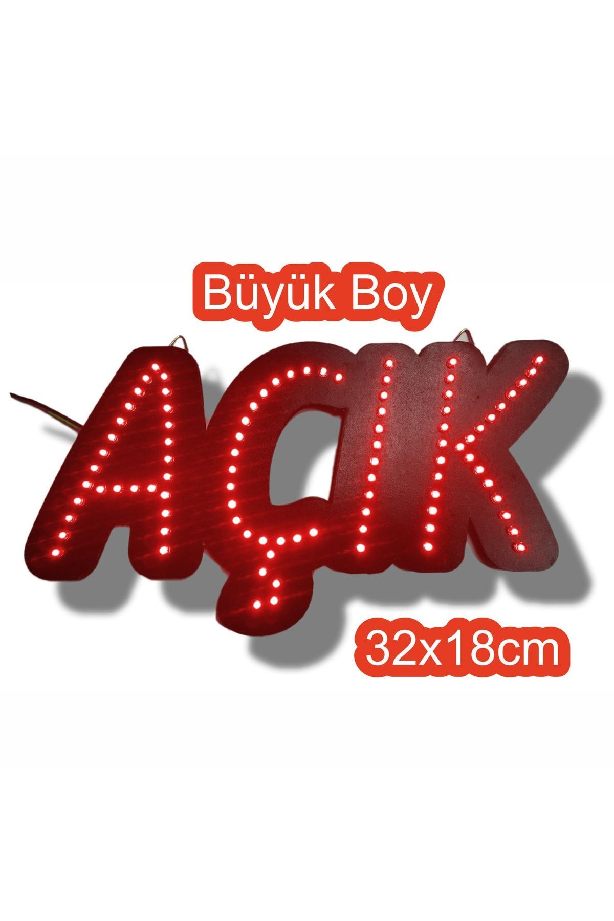 LeoN LED Led’li Açık Tabelası Büyük Boy Led Açık Yazısı Kırmızı ...