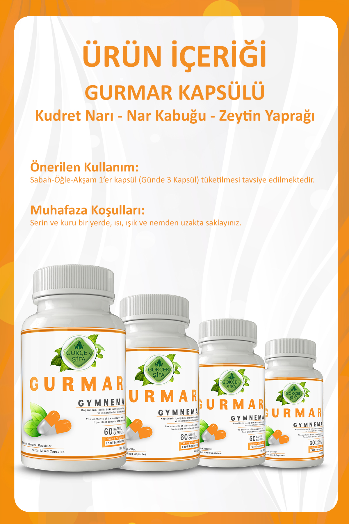 Gökçek Şifa Gurmar Kapsül (GYMNEMA CAPSULE) - Fiyatı, Yorumları