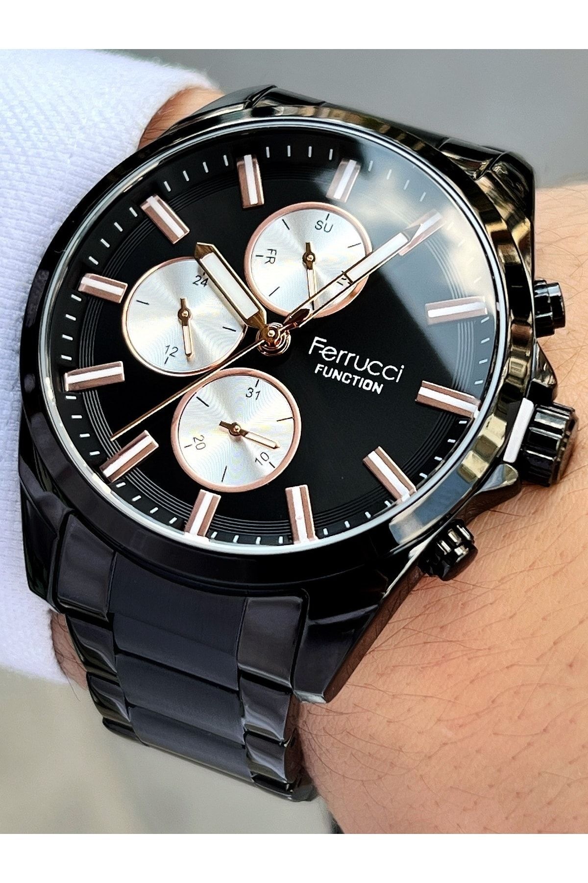 Ferrucci Function Fonksiyonlu 3 Atm Su Geçirmez Çelik Kordon Erkek Kol ...