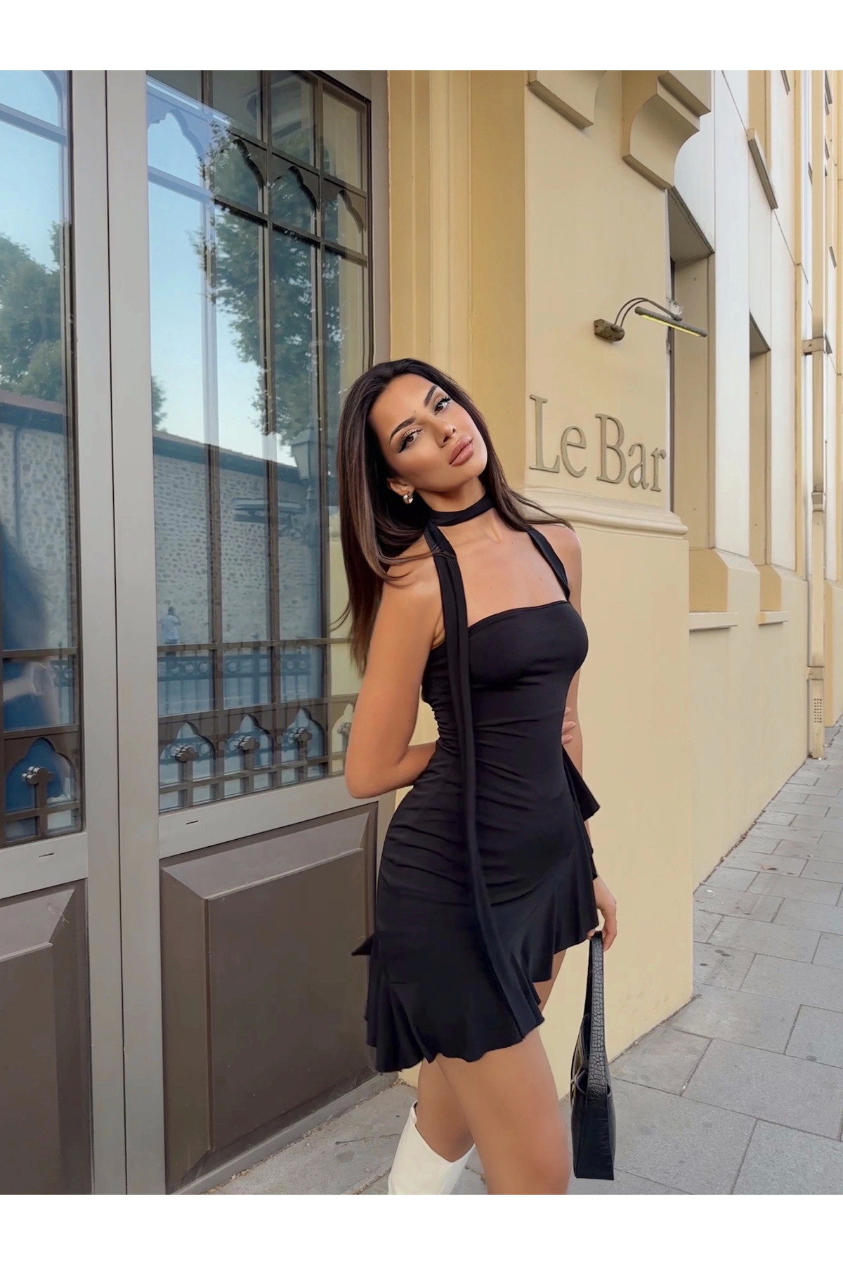 The One Shine Volenli Boyun Detaylı Siyah Elbise Fiyatı, Yorumları ...