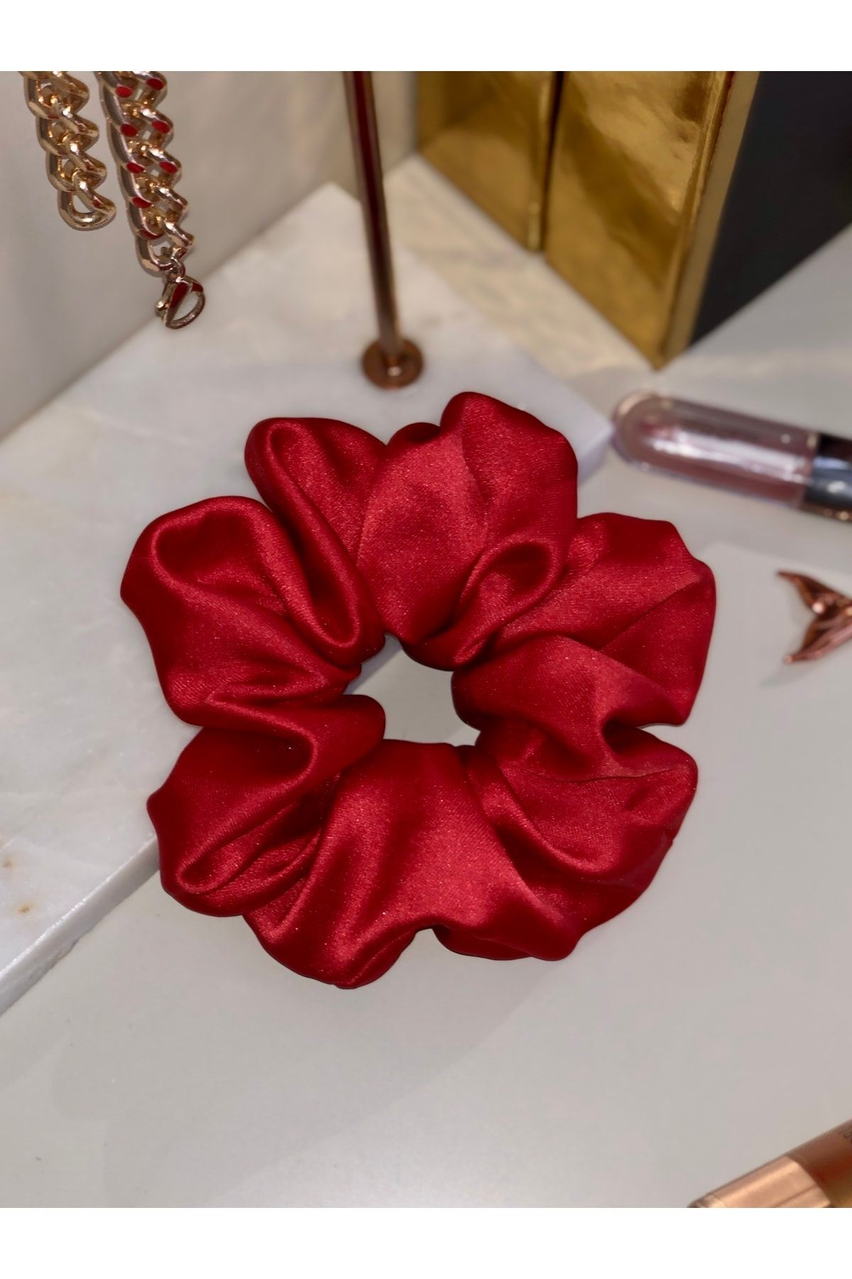 KUMAŞBANK 10'lu Saten Scrunchie Saç Toka Seti Xl (simit, Lastik Toka ...