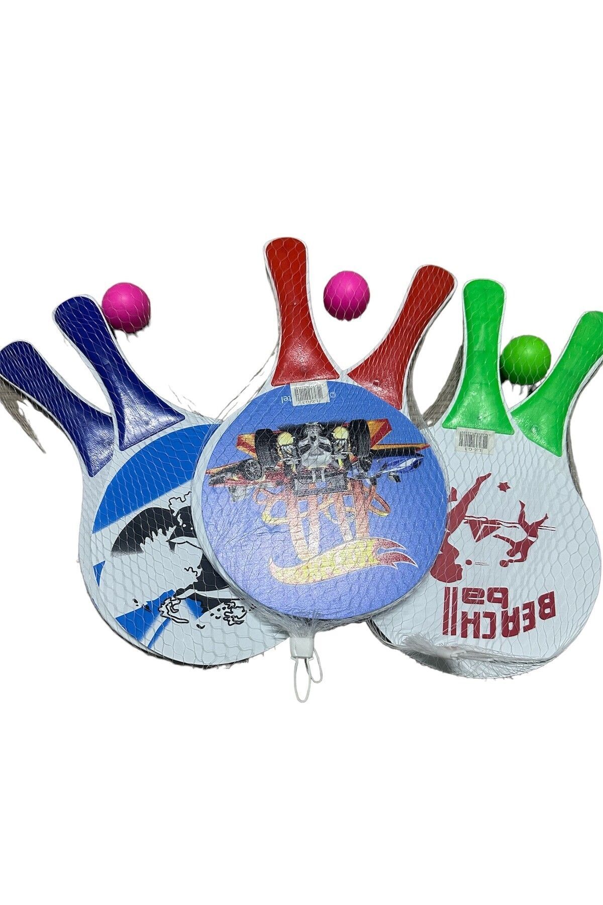 CARNIVAL LAND Beach ball ahşap plaj tenis raketi ve kaliteli top fileli ...