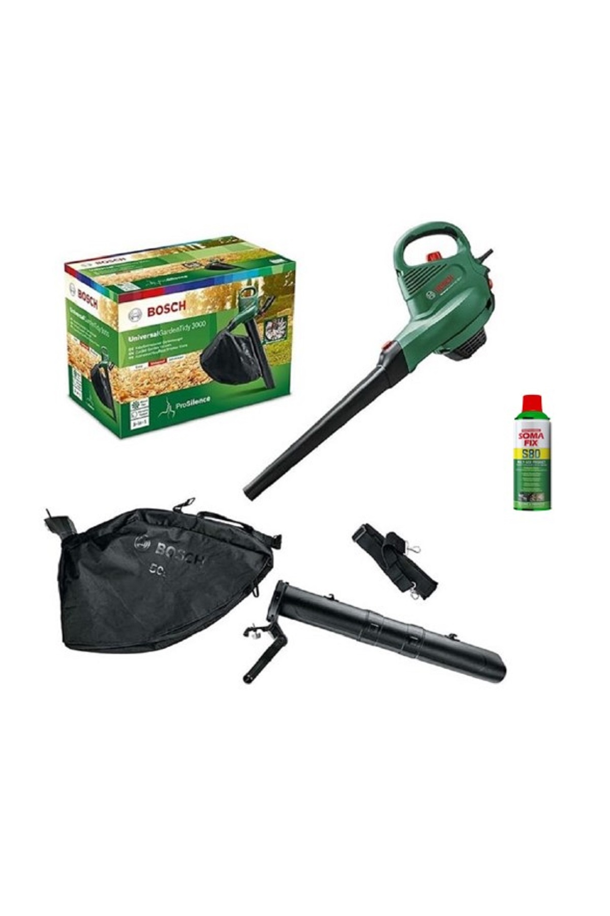Bosch Universal Garden Tidy 3000 Yaprak Üfleme ve Toplama Makinesi ve Bakım Spreyi - Fiyatı ...