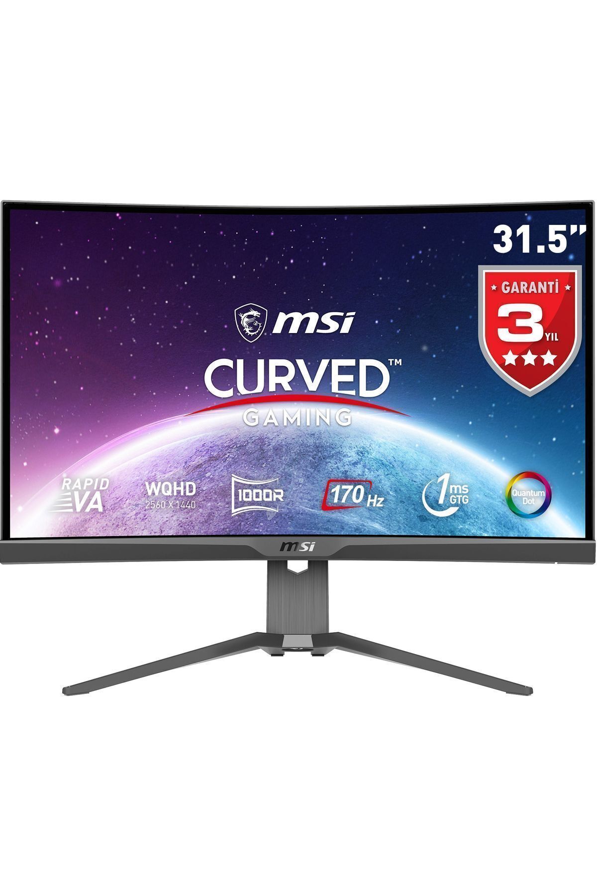 MSI Mag 325cqrf Qd 31.5" 2560x1440 170hz 1ms Freesync Premium Wqhd ...