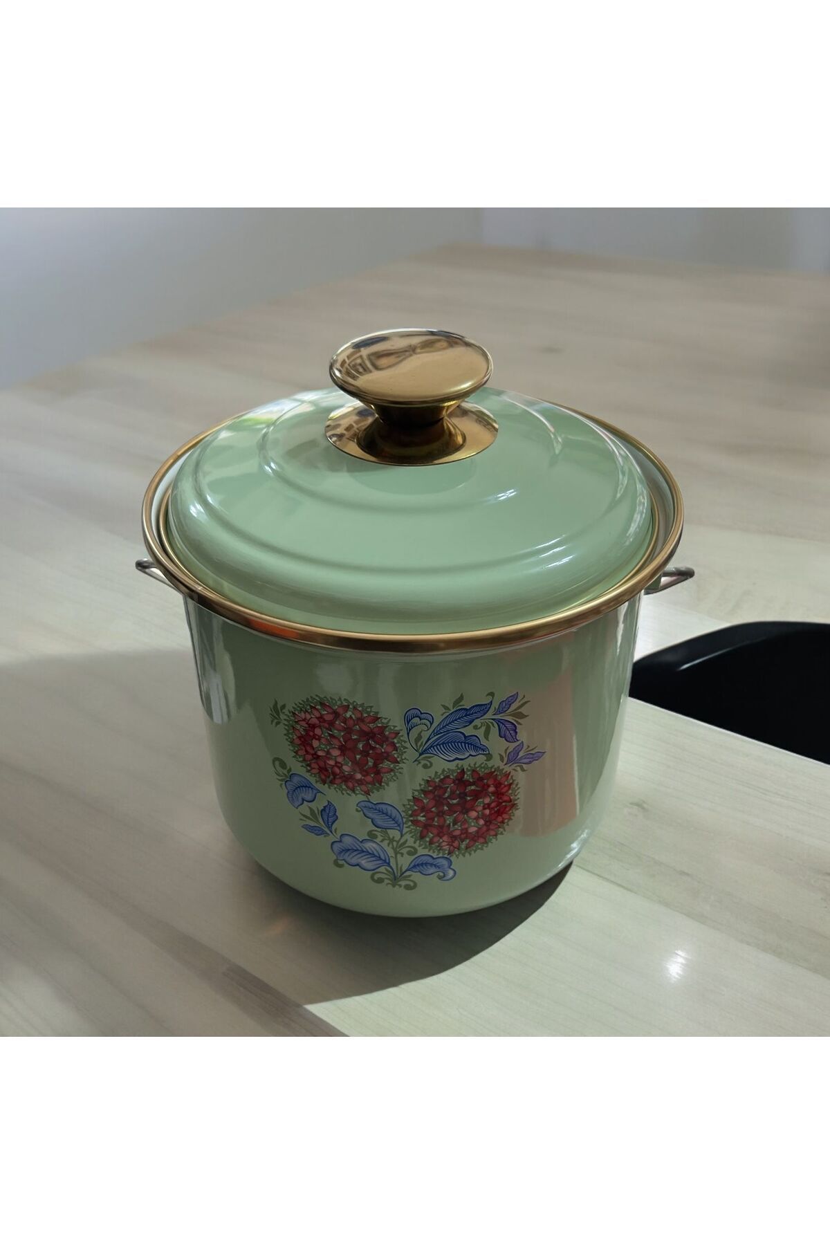 ÖY ELİSAM Emaye 2,5 LT Bakraç Yoğurt Kovası Tenceresi 16 CM Saklama ...