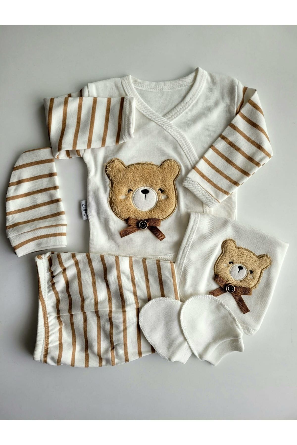 BABY ZUHU AYICIKLI Kahverengi - incibaby Kahverengi Hastane Çıkış Zıbın ...