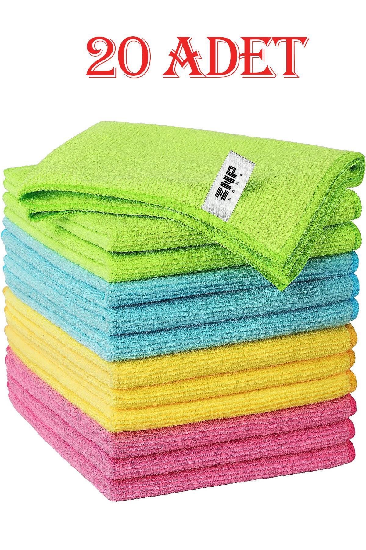 Znp Home Terry | Microfiber 20'li 40x40 Mutfak Yer Banyo Temizleme Bezi ...