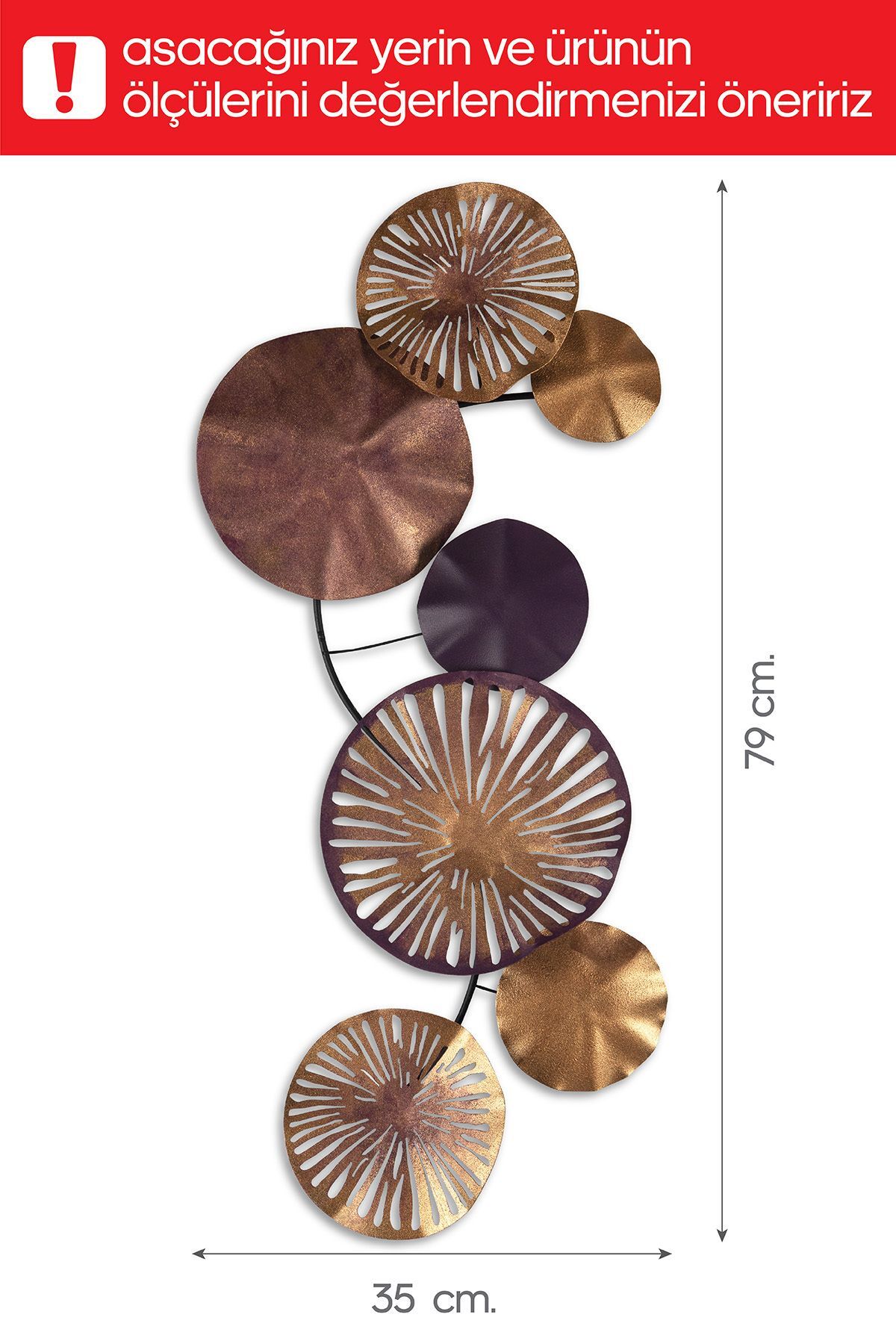 Doreline Doreart Astrid Metal Duvar Tablosu, Ev Ofis Duvar Panosu (bakır) - Fiyatı, Yorumları