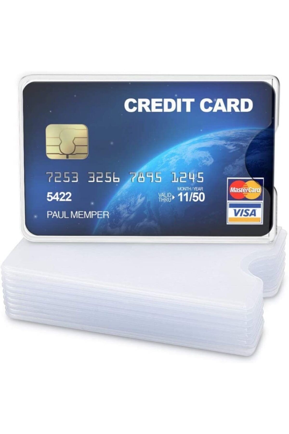 Gempo 100 Adet Pvc Kimlik Koruma Kabı Kart Koruyucu Tüm Kartlar Için ...